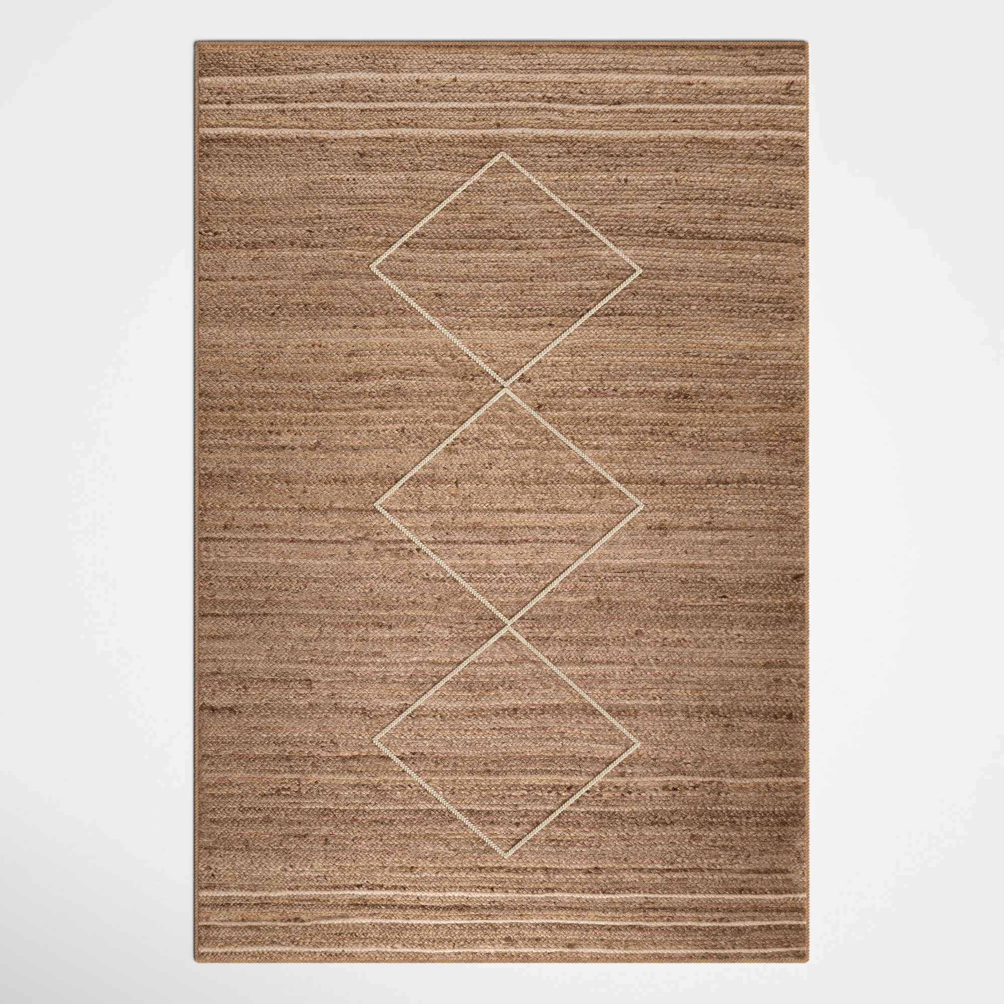 Joss & Main Mio Geometric Hand Loomed Jute/Sisal Area Rug In Brown ...