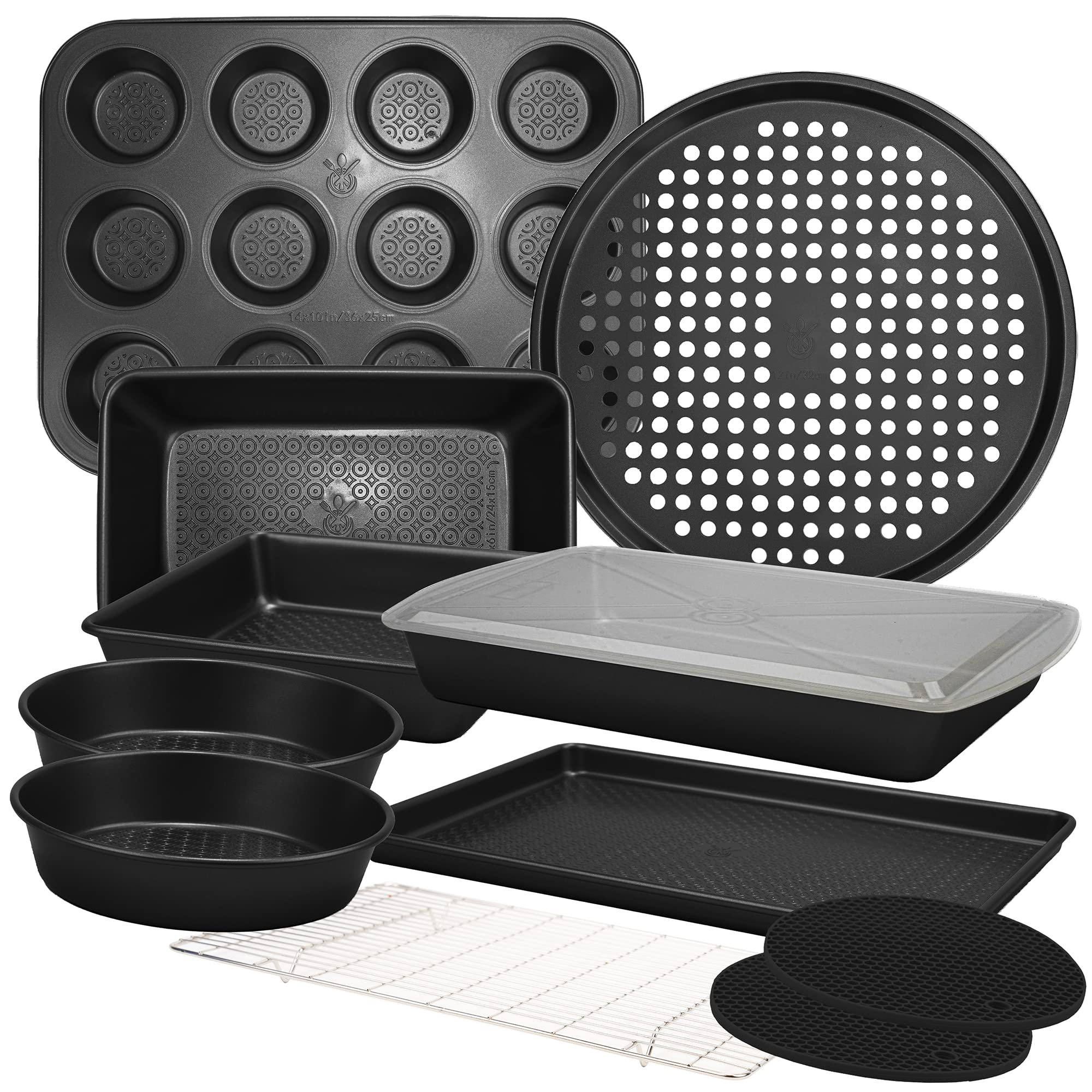 COAHAHA 12-Piece Nonstick Carbon Steel Bakeware Set - Essential Kitchen ...