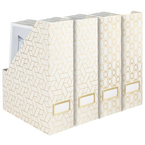Mercer41 Decorative Foldable Magazine Storage Boxes For Desk - Set Of 4 ...