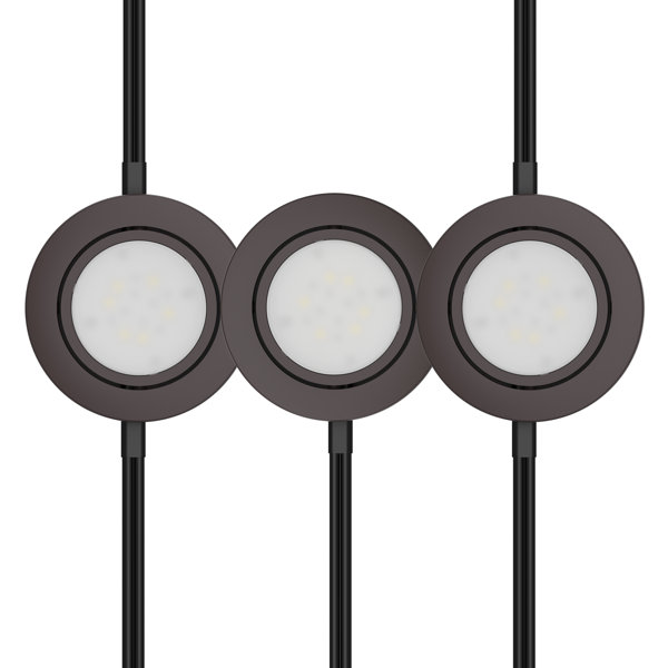 Inlight 2.75" Wide LED Puck Lights Kit, 2700K, Plug-in or Hardwired ...