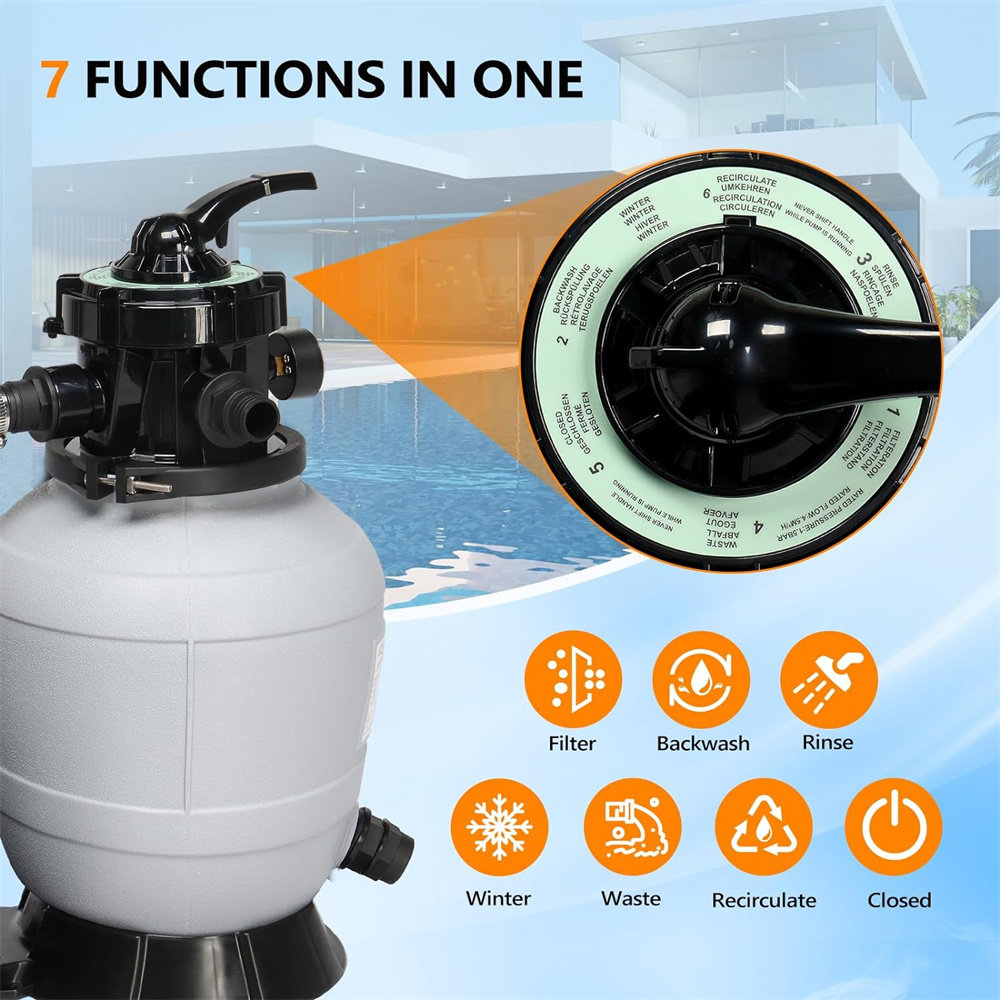 Winado Sand Pool Filter Tank with Pool Pump | Wayfair
