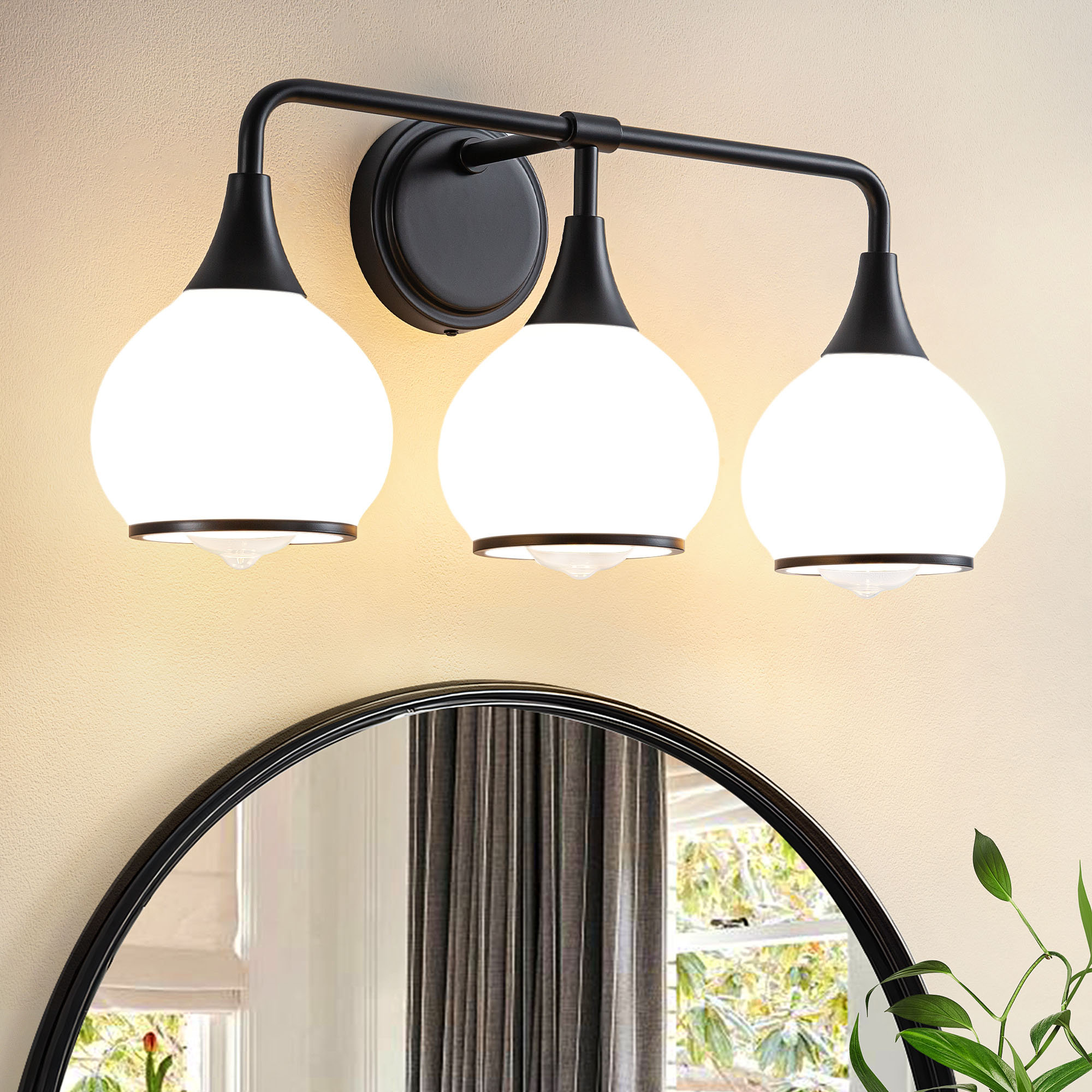Mercer41 Lupe 3-Light Bathroom Dimmable Vanity Light & Reviews | Wayfair