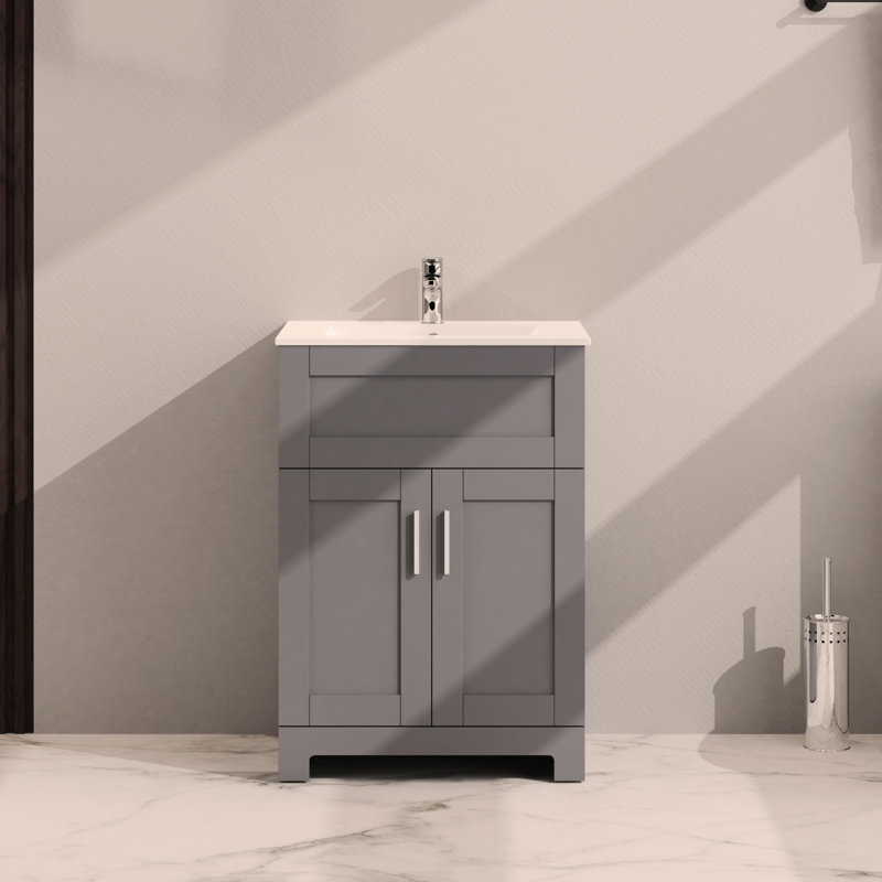 LIYU 24" Bathroom Sink Vanity Laundry Utility Cabinet | Wayfair