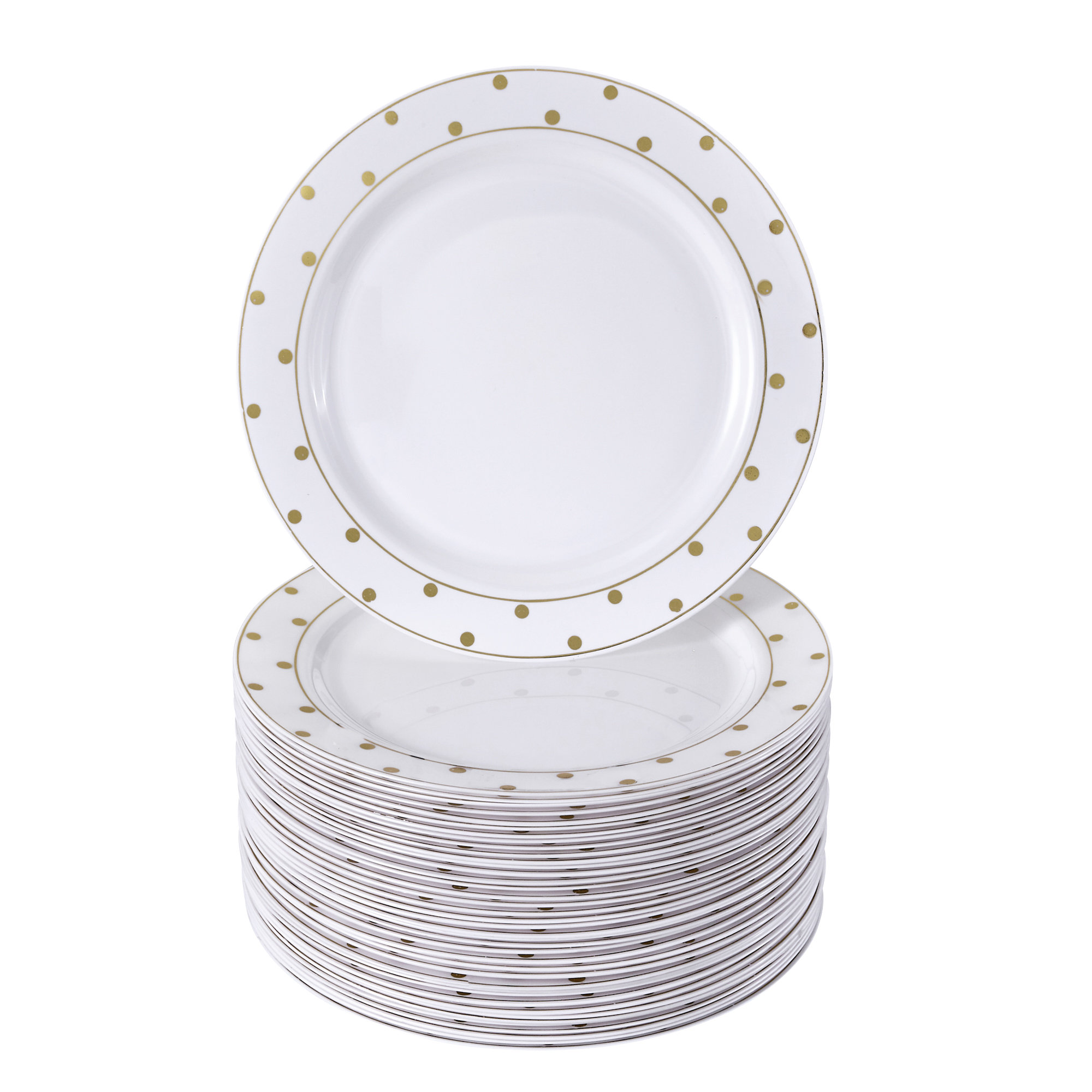 Silver Spoons Heavy Weight Plastic Disposable Salad Plates | Wayfair