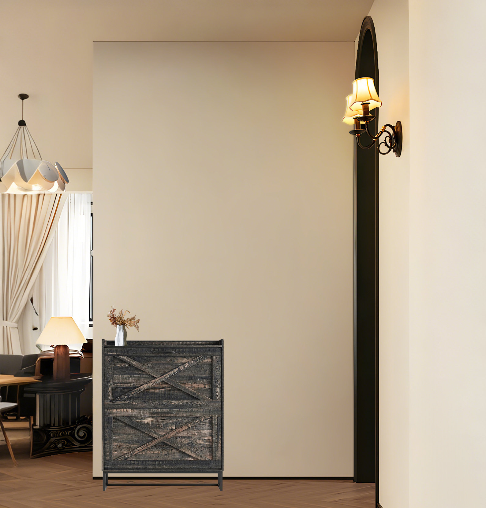 Hokku Designs Narrow Flip-Top Shoe Cabinet - Wayfair Canada