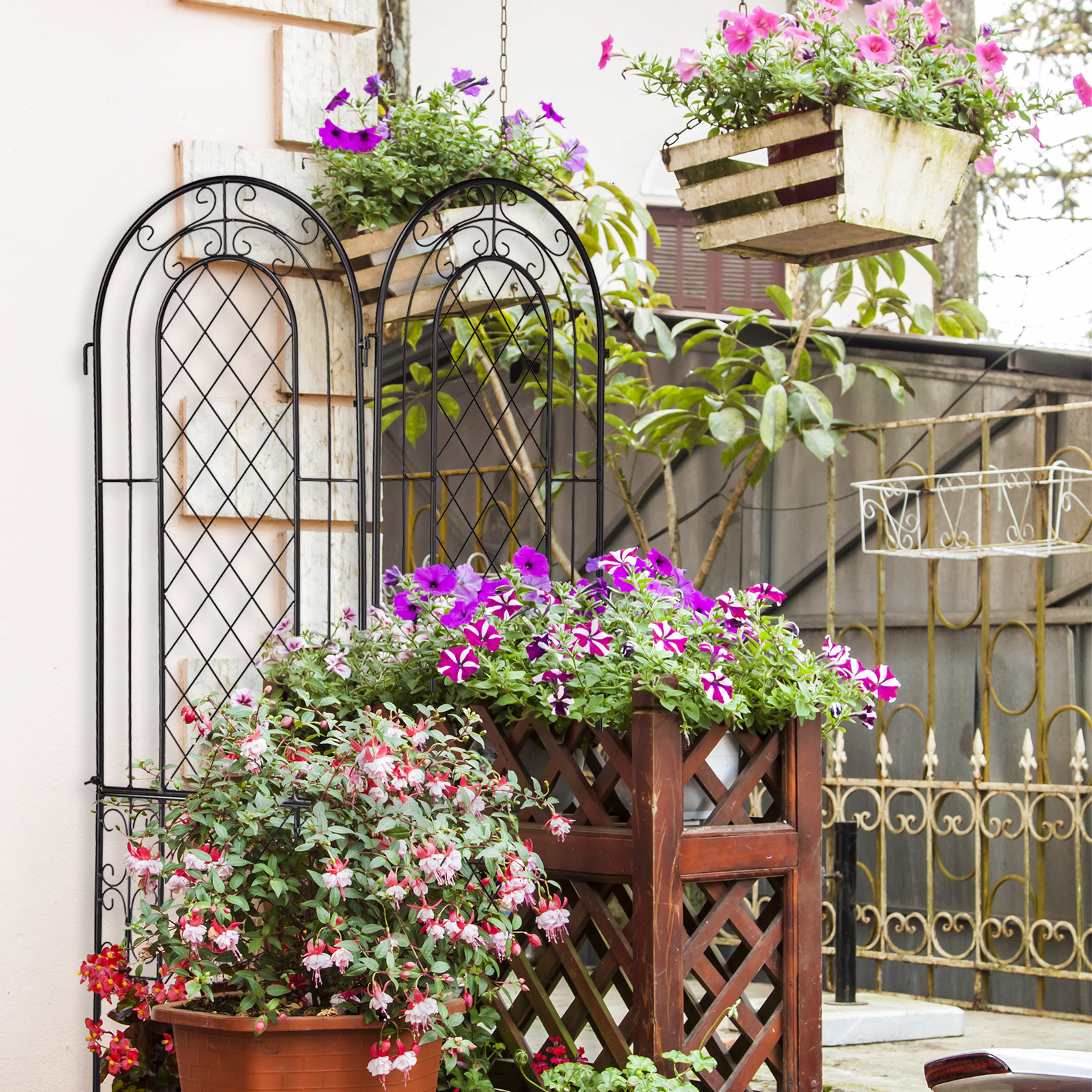 Winston Porter 2pcs 61 ''h Garden Trellises For Climbing Plants | Wayfair