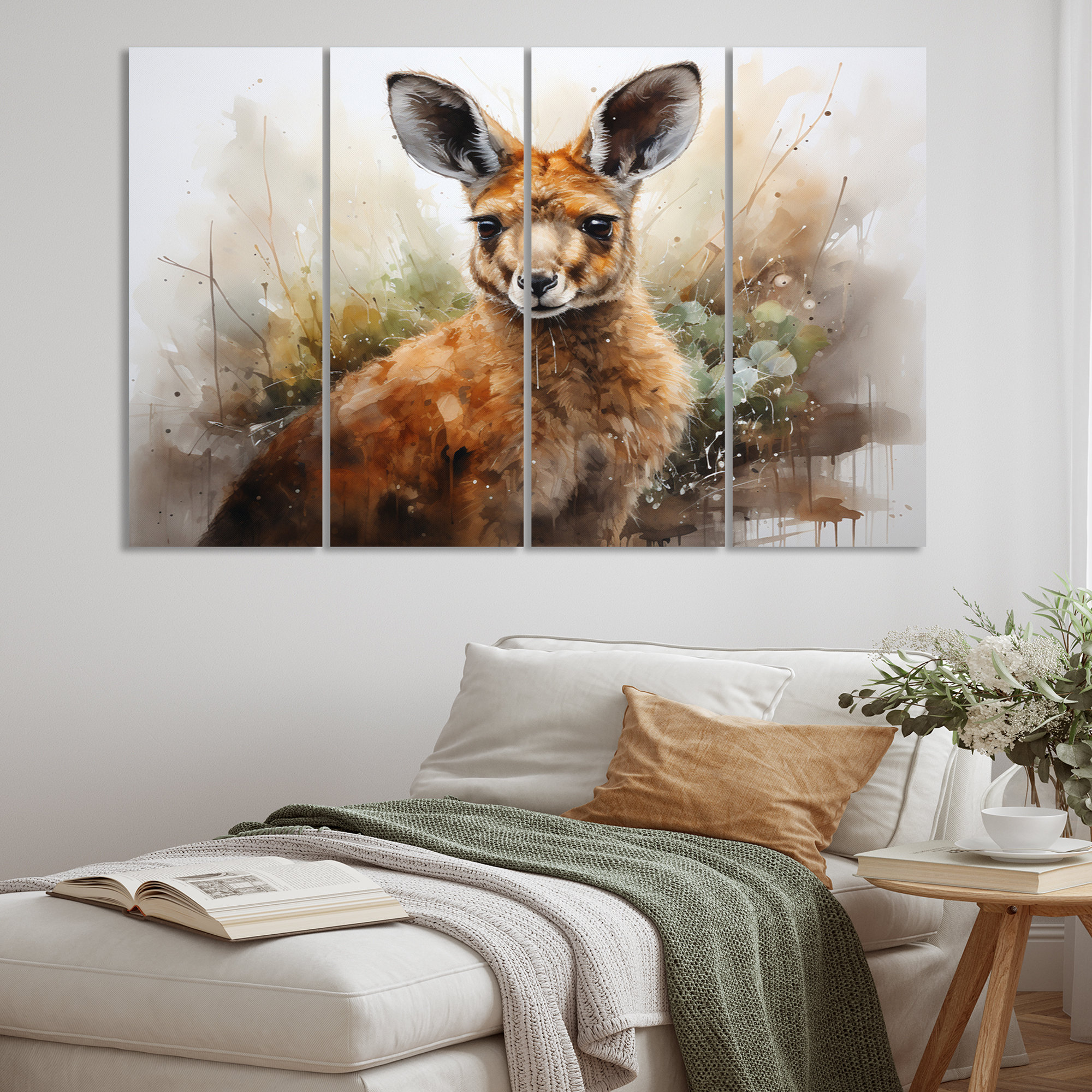 Ebern Designs Kangaroo Extremely Detailed - Animals Wall Art Living ...