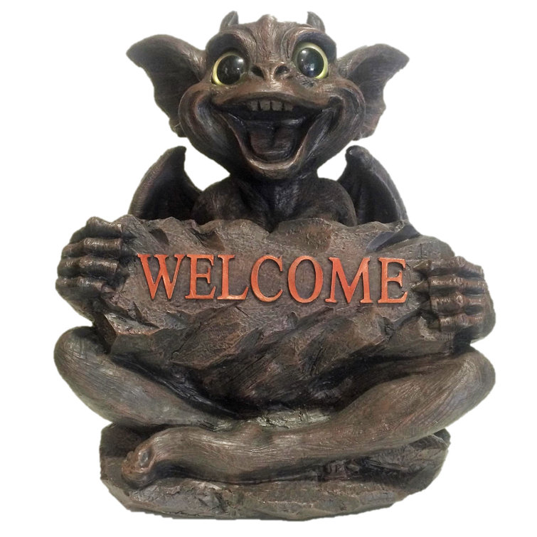 HomeStyles Gargiggle Gargoyles Big Sister "Natasha" Welcome Sign Garden ...