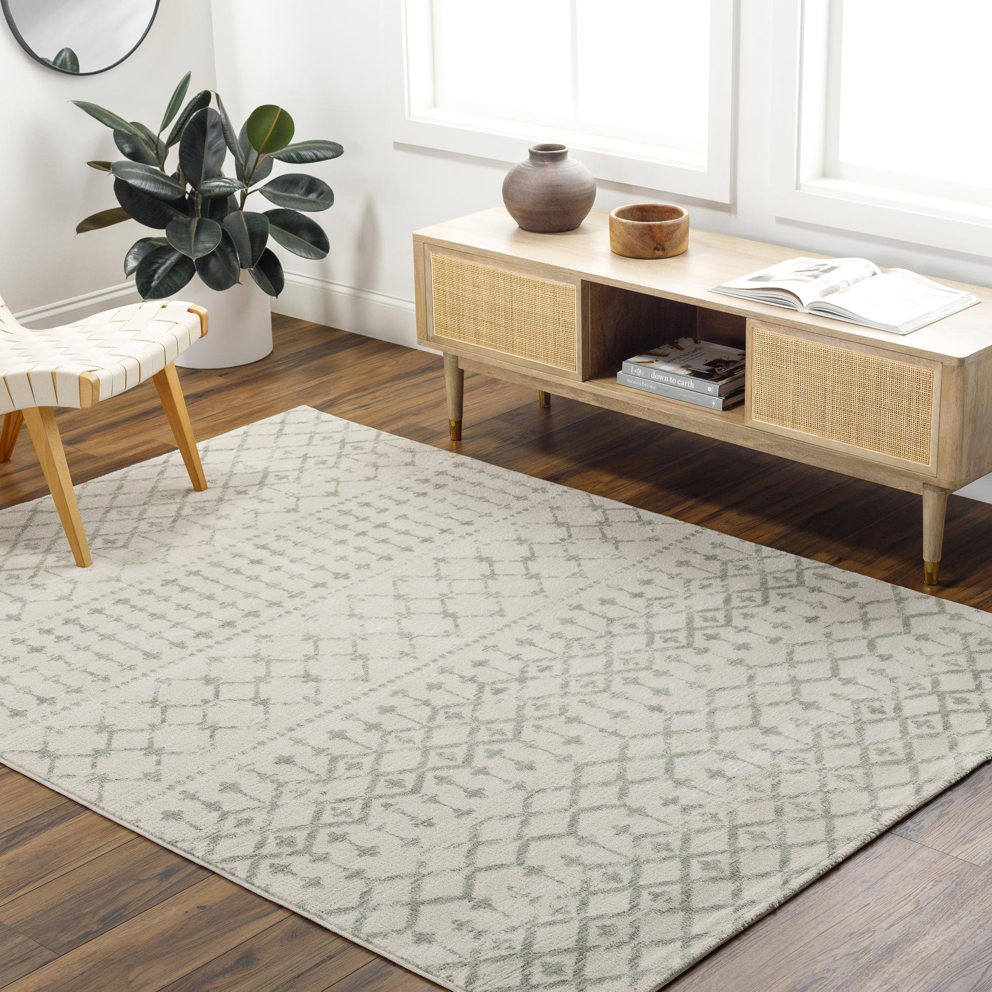 Trent Austin Design® Rentschler ROM-2407 6'7" X 9' Machine Woven Rug ...
