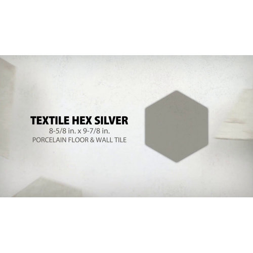 Merola Tile Textile Hex 9" x 10" Porcelain Wall & Floor Tile & Reviews ...