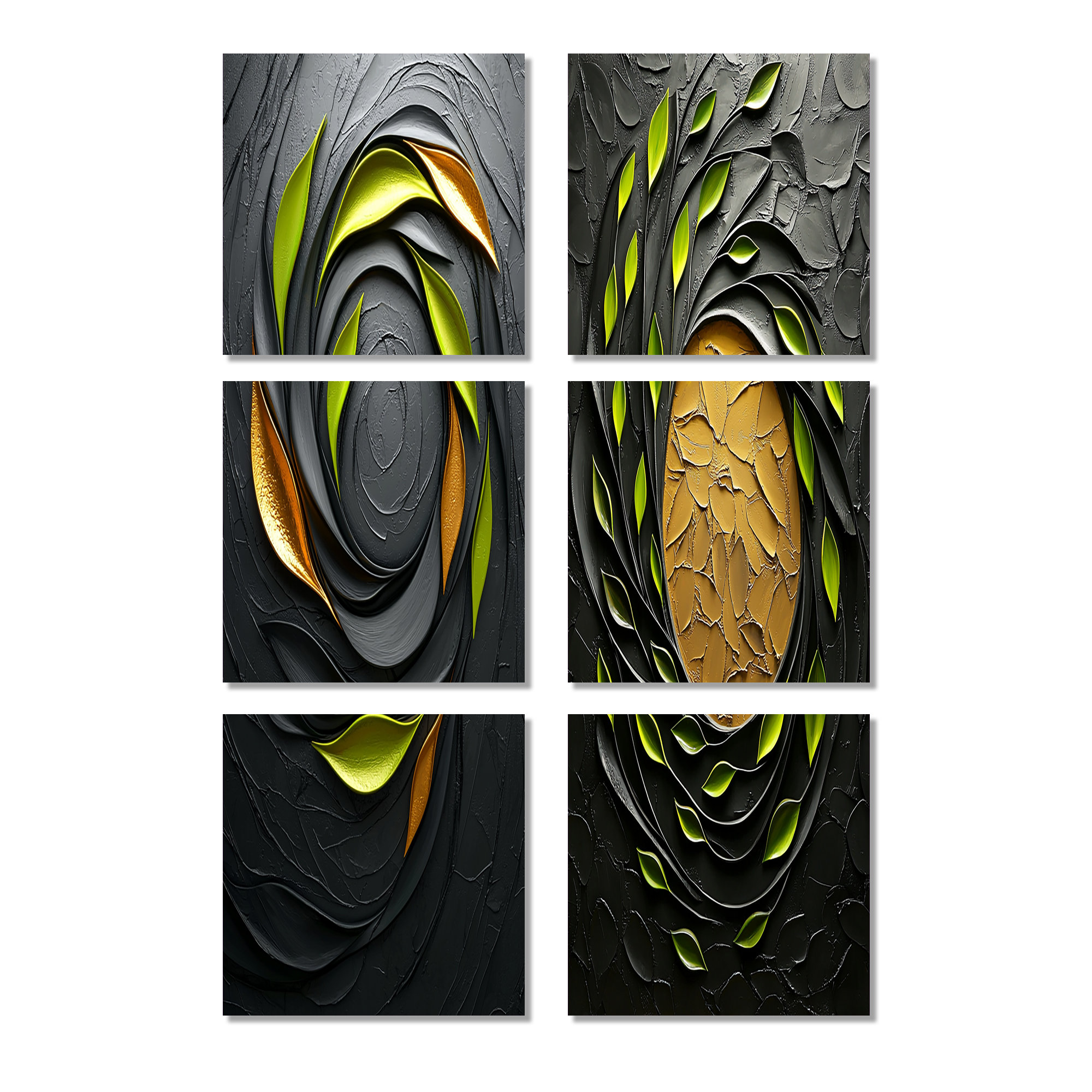 Ivy Bronx Green And Black Botanical Balance - Abstract Botanicals ...