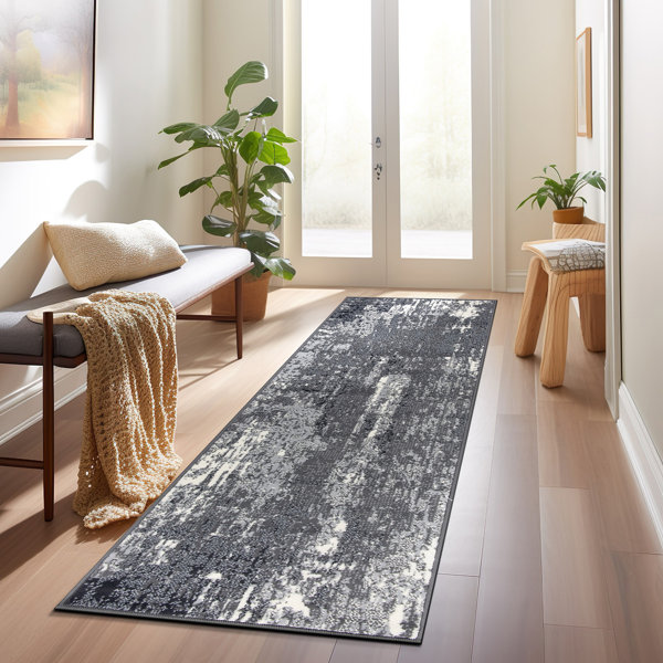 Trent Austin Design® Overbey Abstract Black/Gray/Ivory Area Rug ...