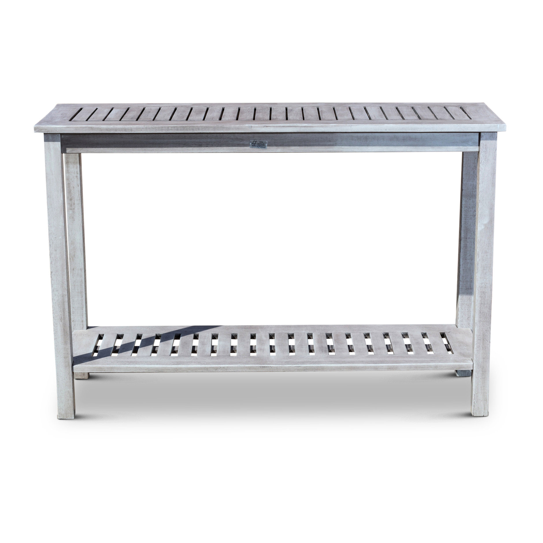 Lark Manor™ Silver Gray Eucalyptus Console - And Weather- Furniture Table In Stylish & Outdoor ...