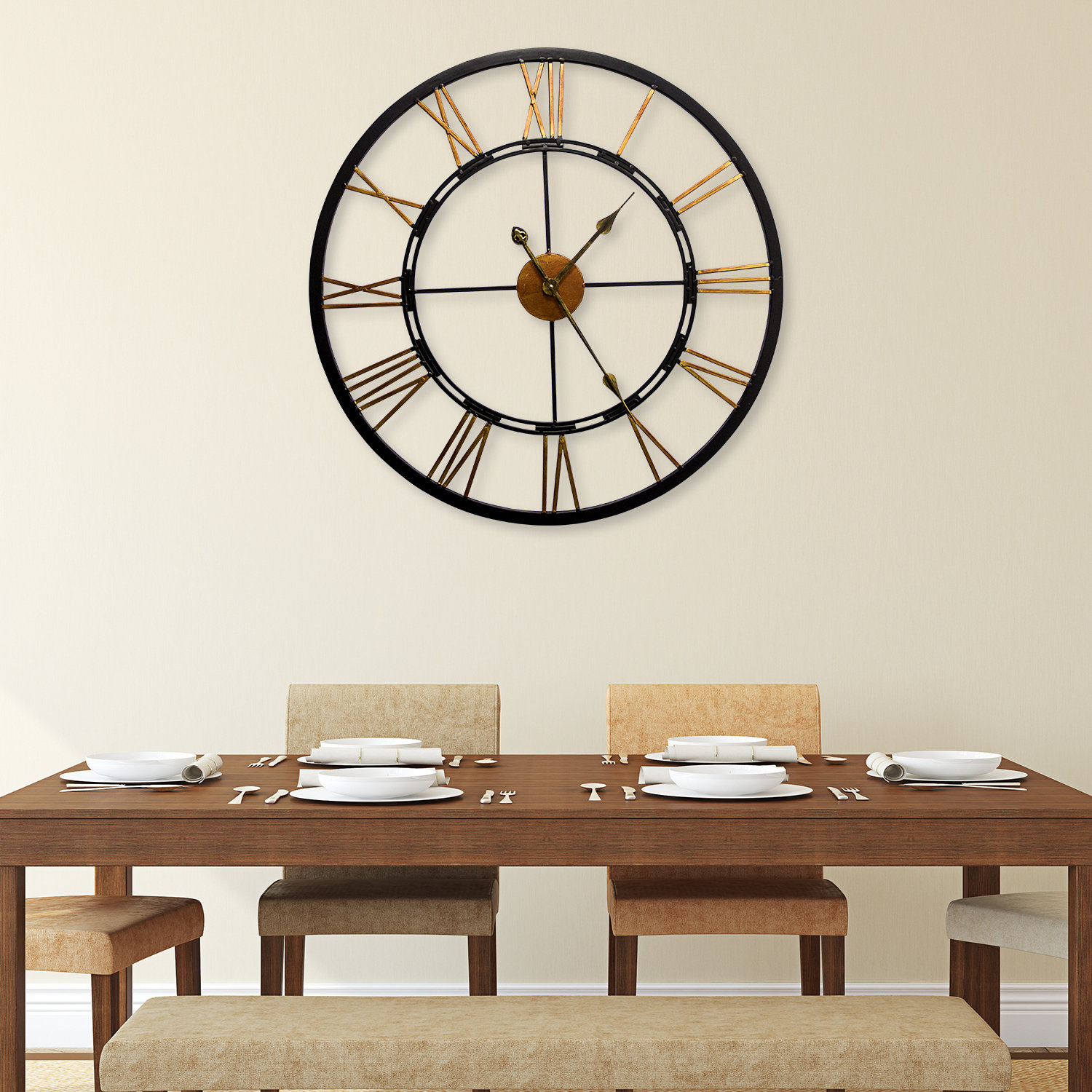Charlton Home® Geoghegan Metal Wall Clock & Reviews | Wayfair