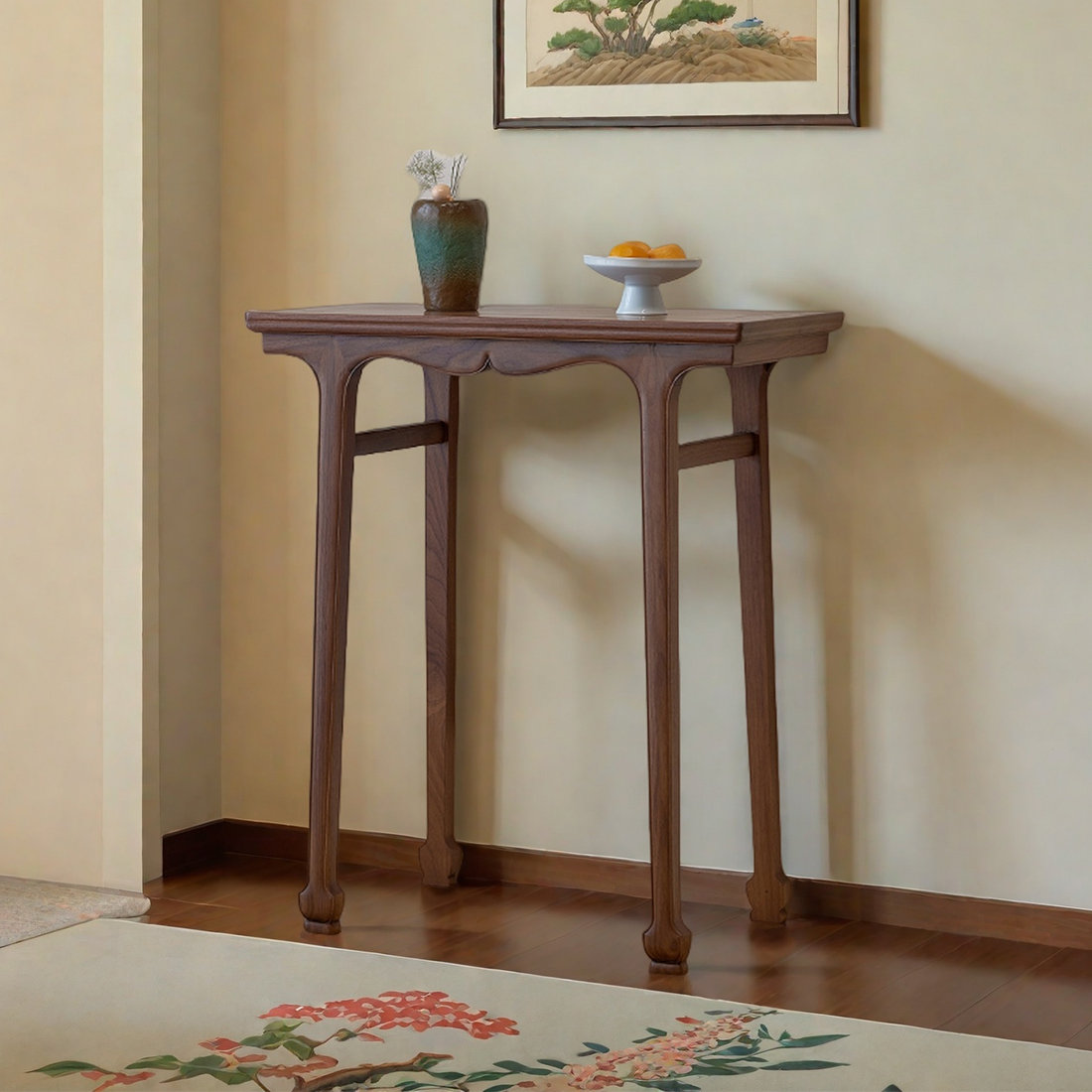 Red Barrel Studio Solid wood minimalist high-quality console table ...