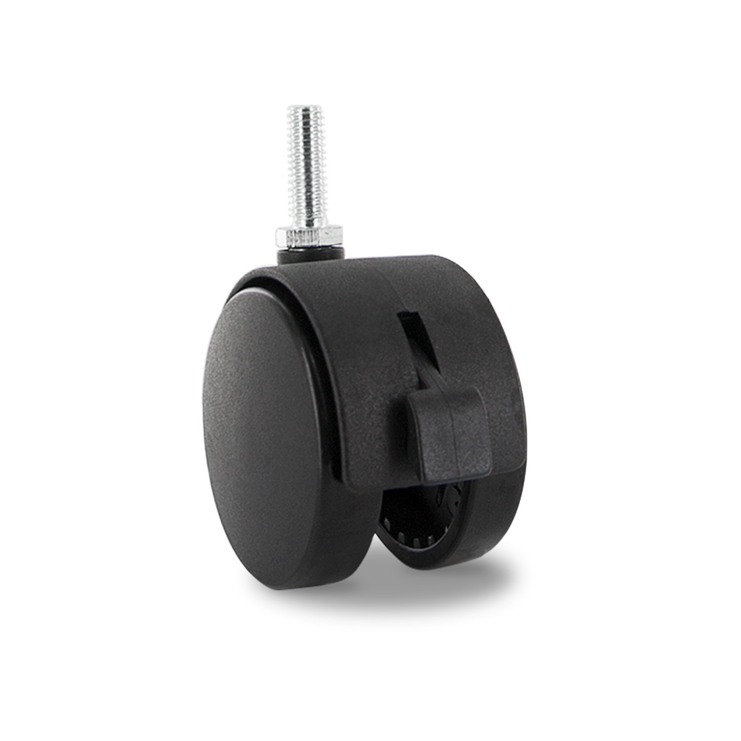Outwater 2-3/8in. Black Nylon Swivel Hooded Hercules Twin Wheel Caster ...
