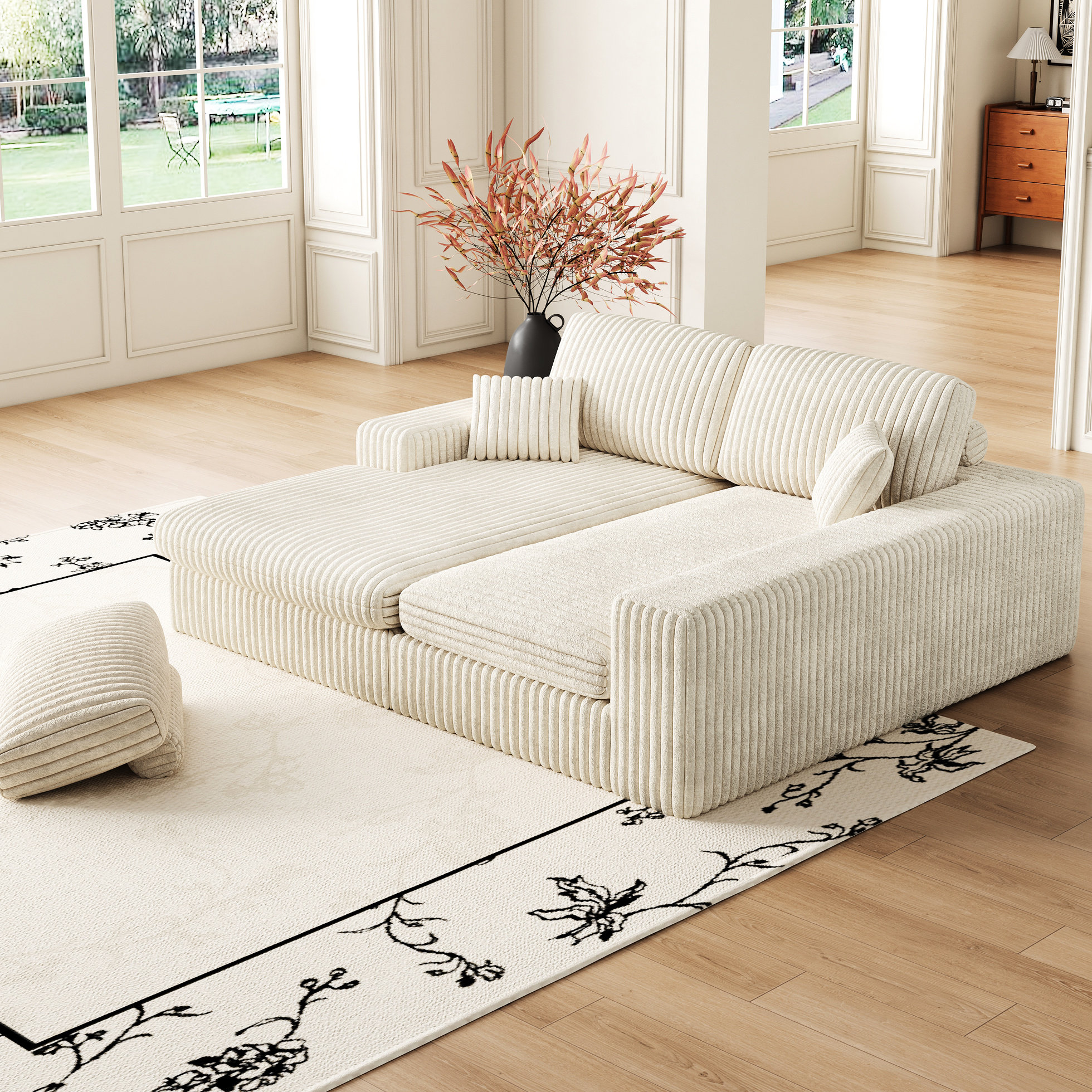 Latitude Run® Corduroy 2 - In 1 With Reversible Recliner Seat, Three ...