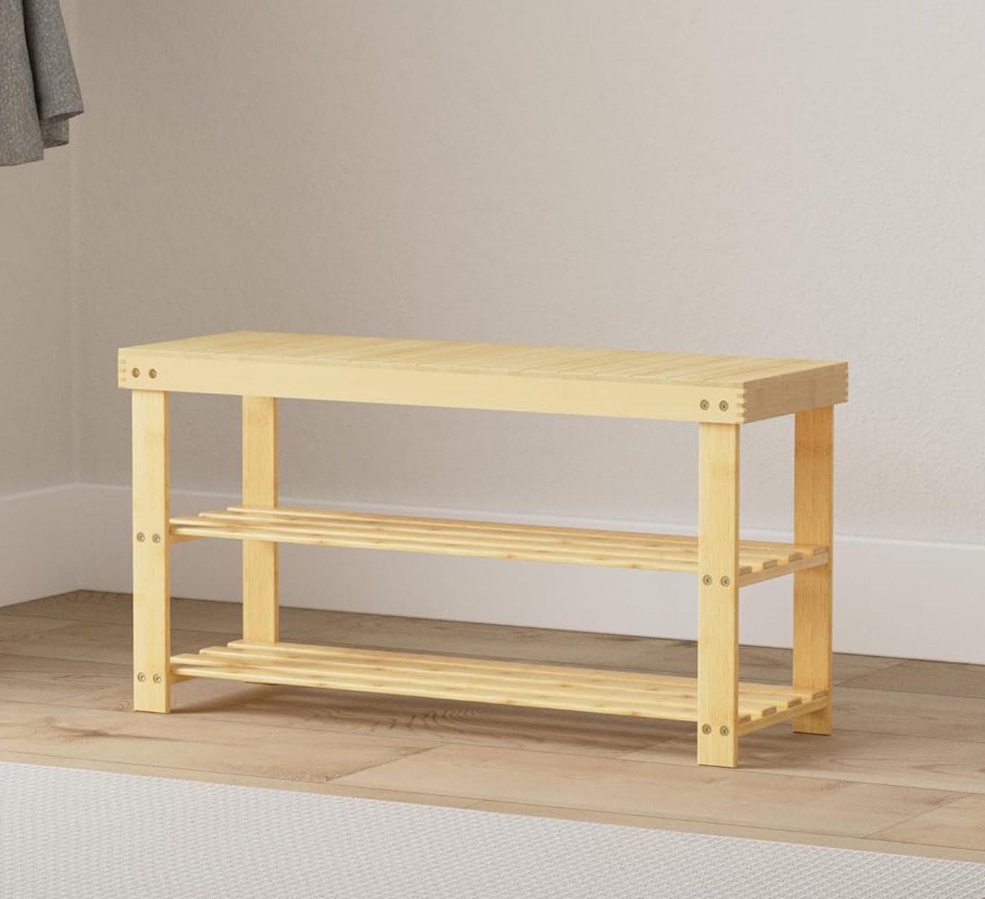 Hokku Designs 3 Tier Shoe Rack Bench, Shoe Storage Rack for Entry ...