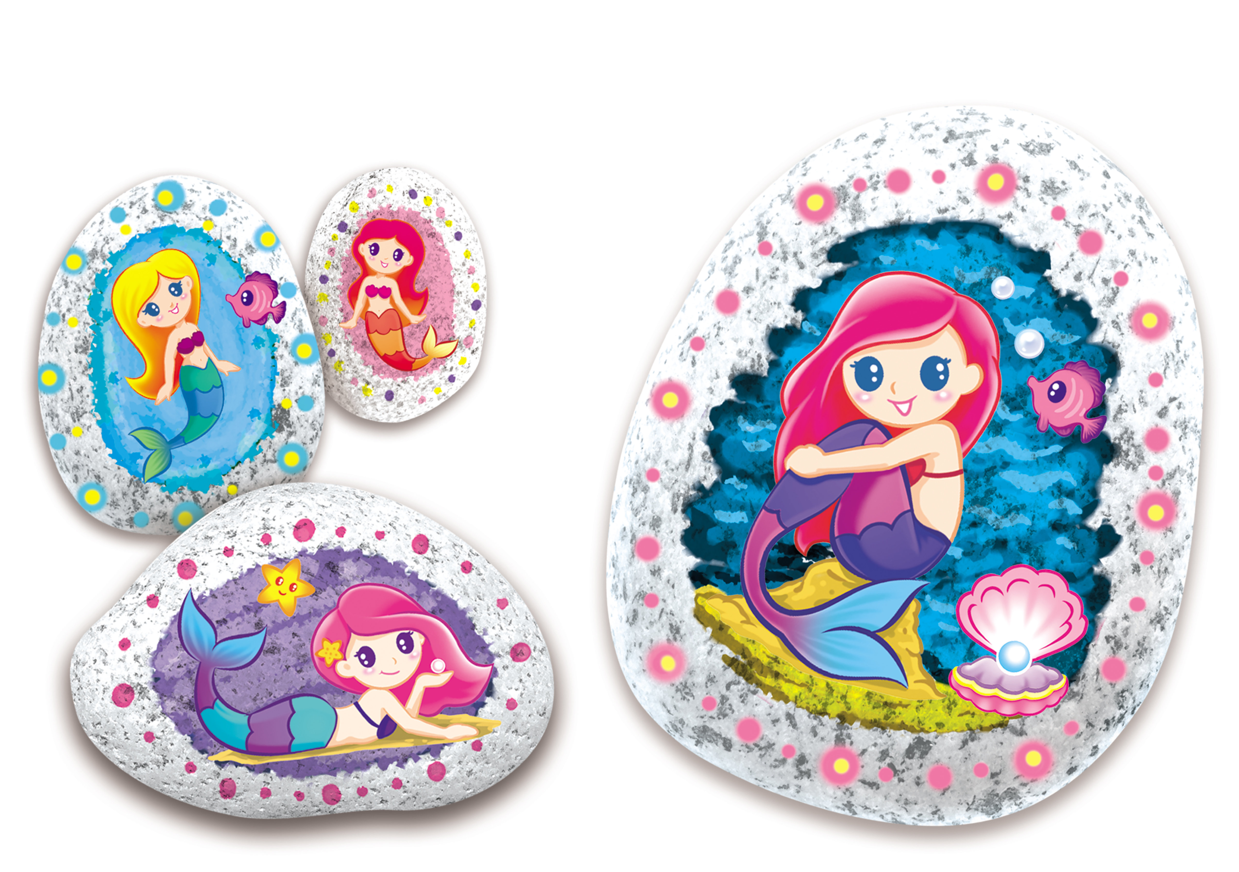 LCM Home Fashions Rock Painting Kit - Mermaid A - Wayfair Canada