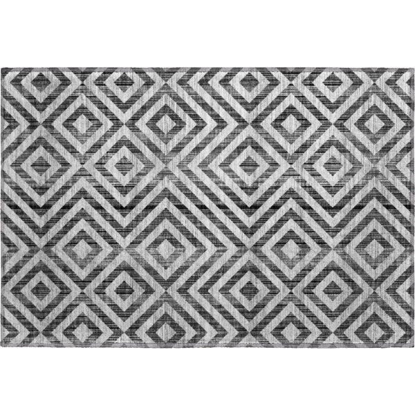 Bungalow Rose Premium Machine Washable Prisco Black Rug | Wayfair