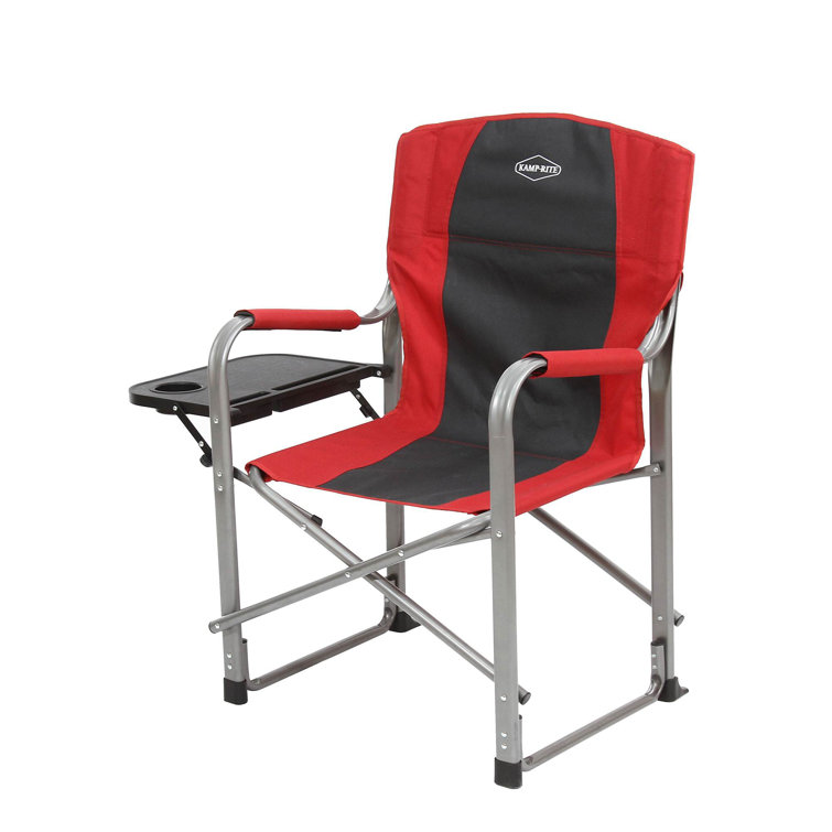 Kamp-Rite Portable Director's Camping Chair w/Table & Cup Holder | Wayfair