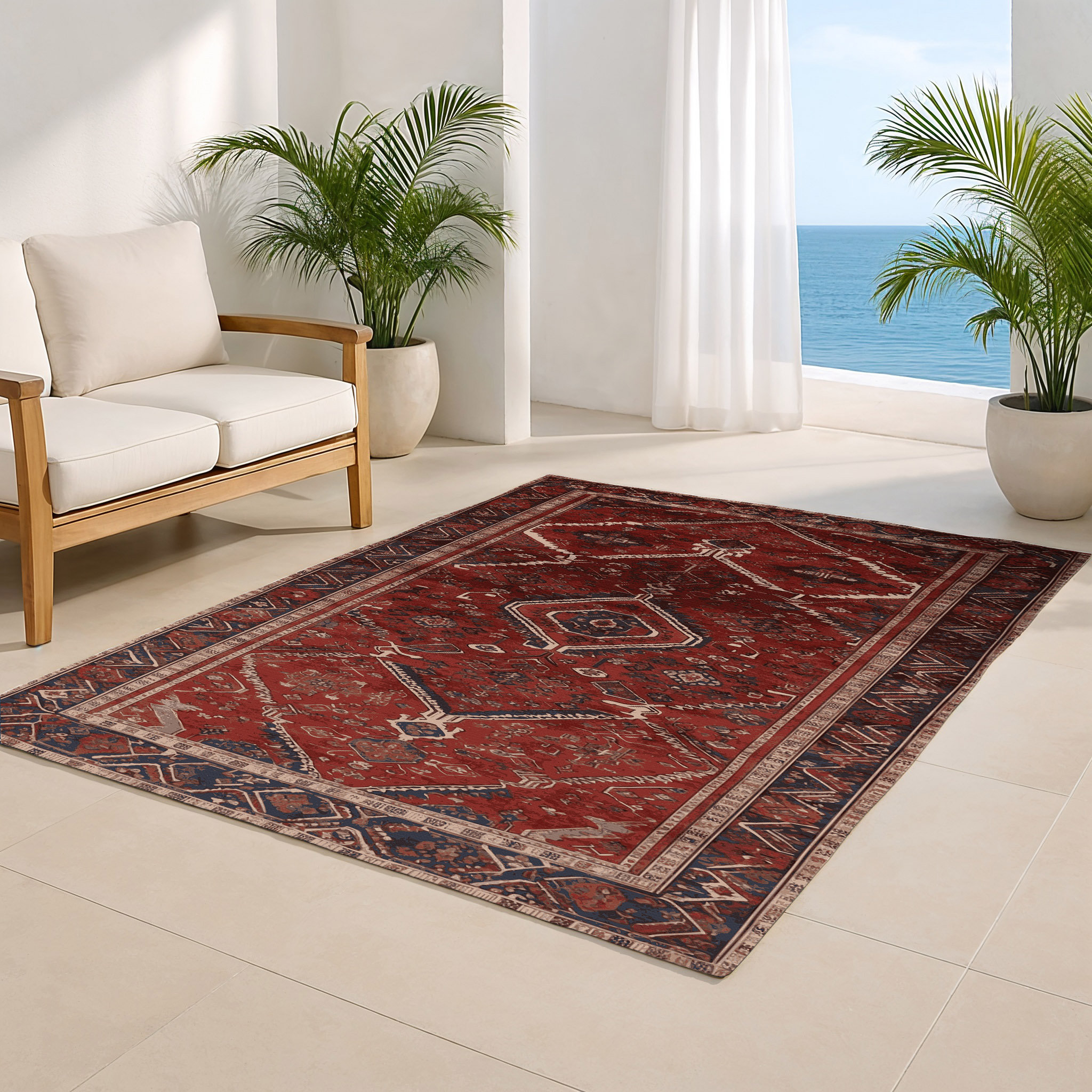 Bloomsbury Market Persian Brown Indoor and Outdoor Area Rug | Wayfair