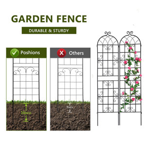 Red Barrel Studio® Garden Trellis Metal Trellis Metal Garden Trellis 86 ...