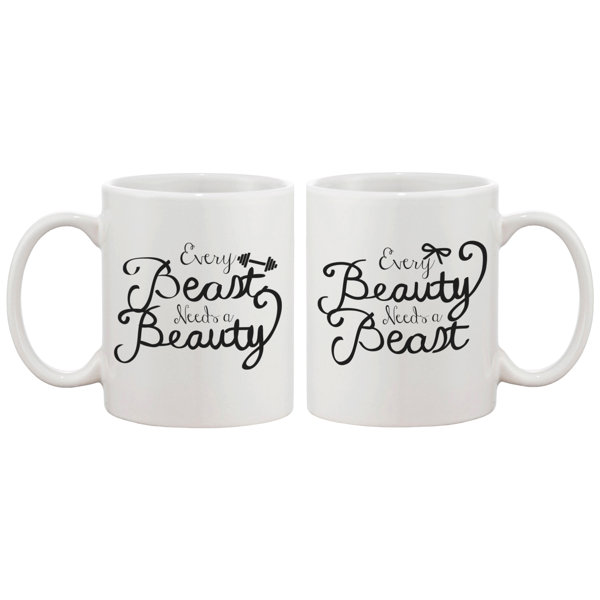 365 Printing Inc 2 Piece Every Beauty and Beast Needs Each Other Couple ...