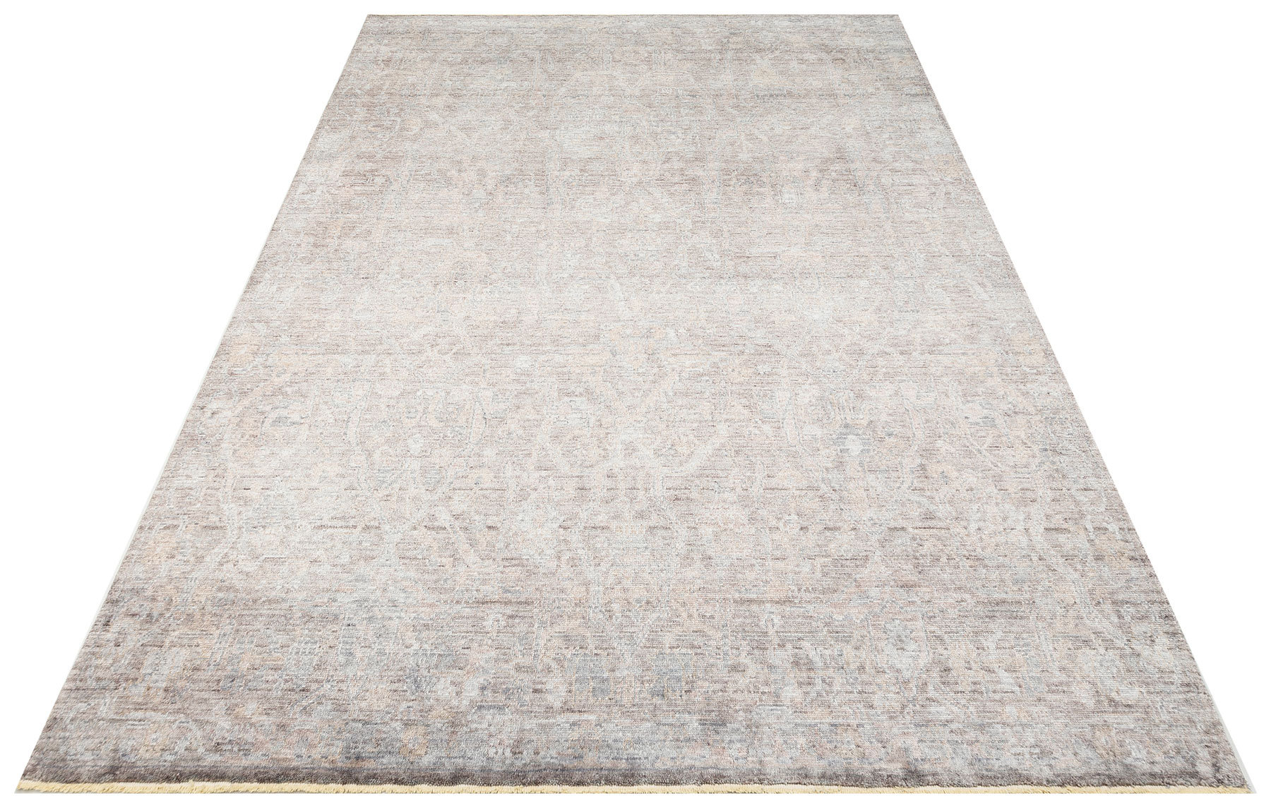 Bungalow Rose Centennial Grey Oriental Tencel Handmade Area Rug | Wayfair