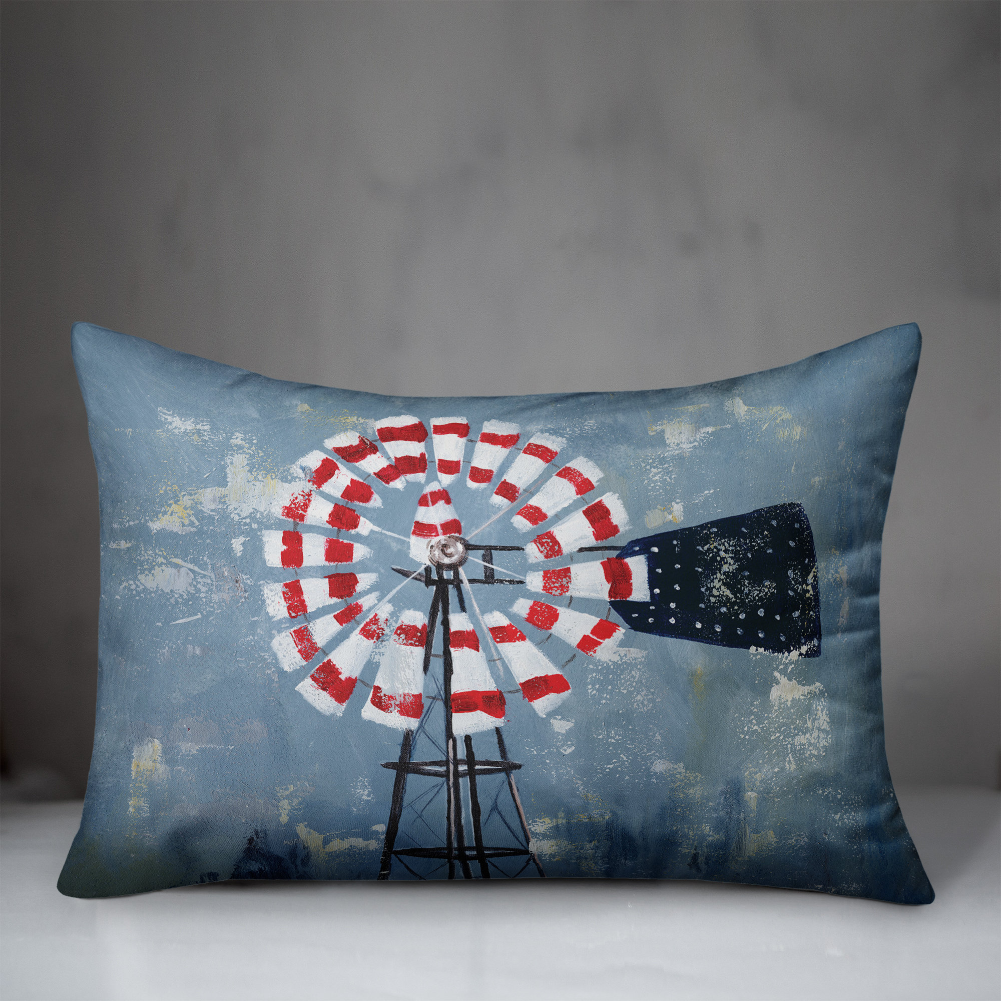 Designs Direct Creative Group Patriotic Windmill Throw Pillow | Wayfair