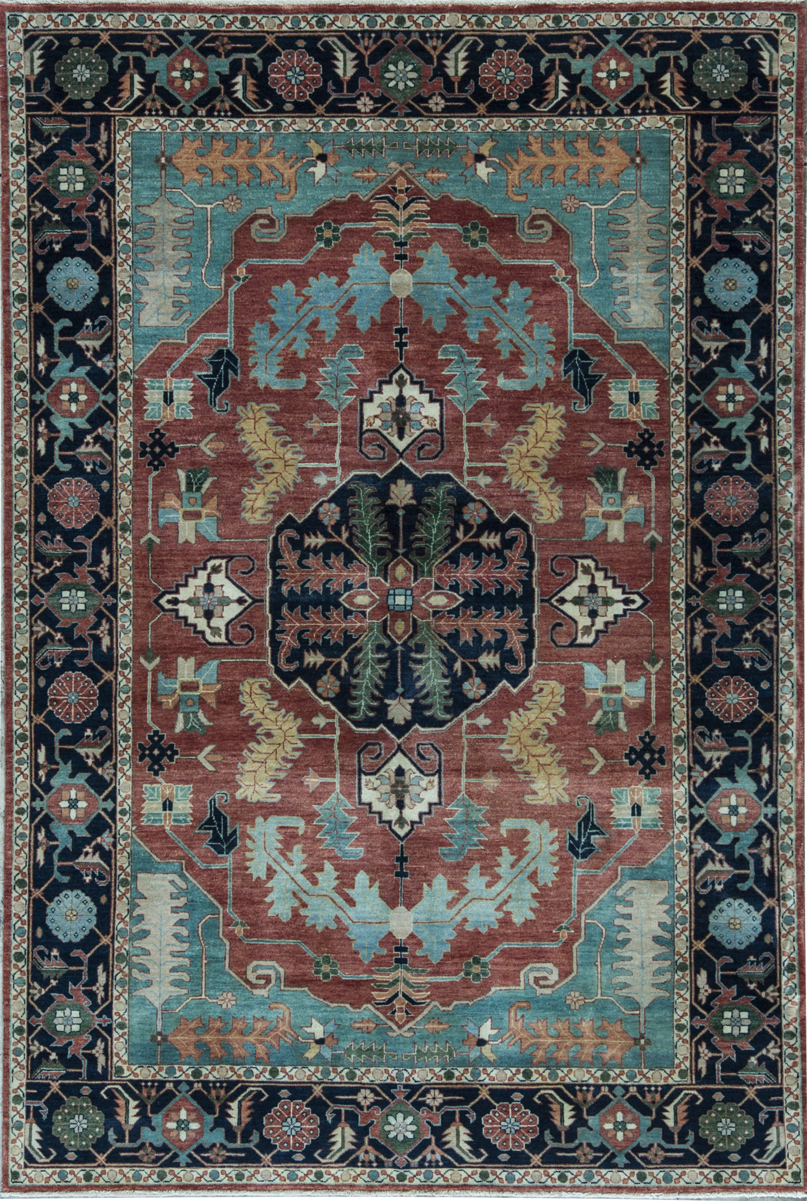 Bokara Rug Co., Inc. Hand-Knotted High-Quality Red and Blue Area Rug ...