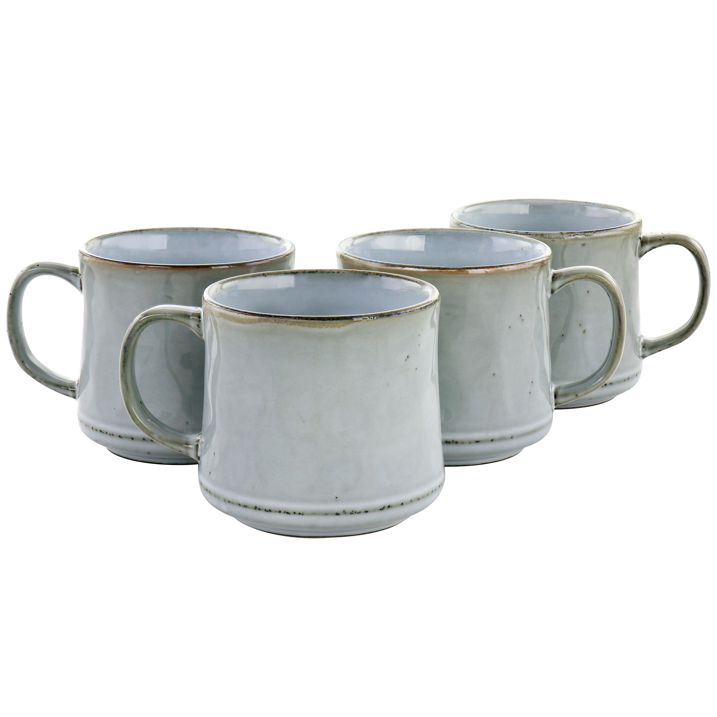 Gibson Home 4 Piece 21oz Stoneware Mug Set in Light Gray & Reviews ...
