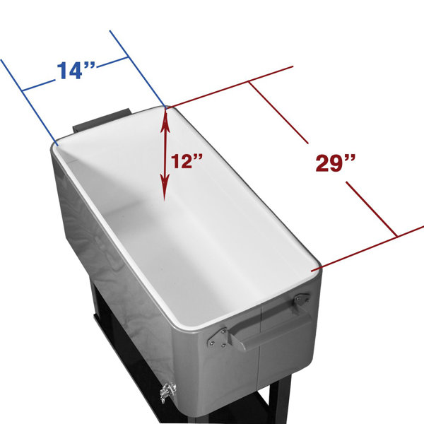 Rebuyhome 80 Qt. Patio Rolling Cooler & Reviews | Wayfair