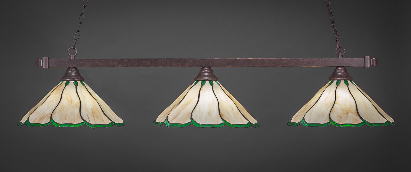 Wildon Home® Square Bar/Round Fitter 3-Light Bar | Wayfair