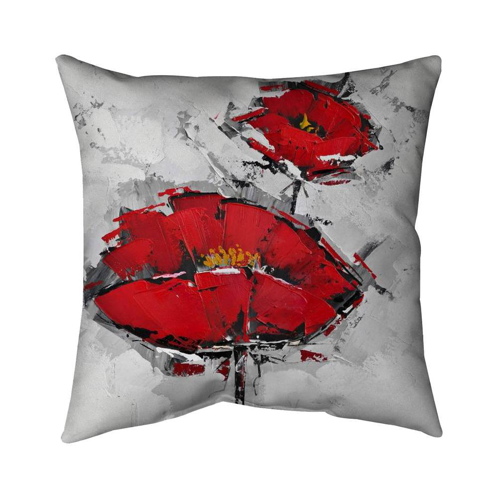 Begin Edition International Inc. Texturized red poppies - 18"x18 ...