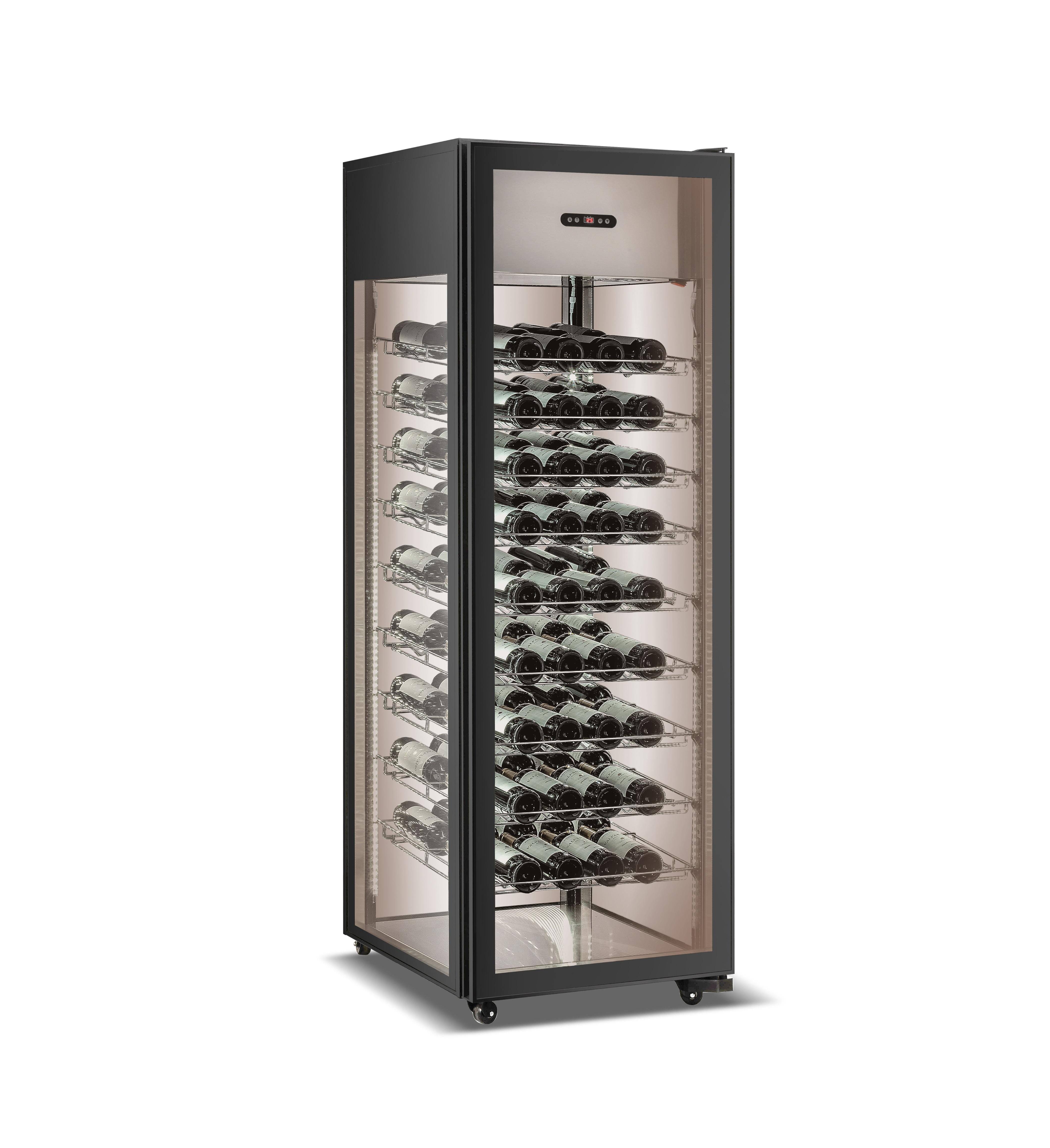 Hamilton Beach, 81-Bottle Showcase Wine Cooler, 360 View, Curved Wire ...