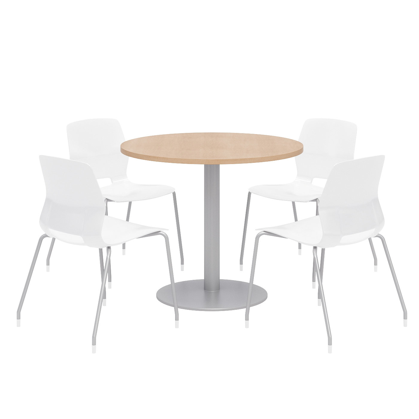 KFI Studios 36" L Round Breakroom Table and Chair Set | Wayfair
