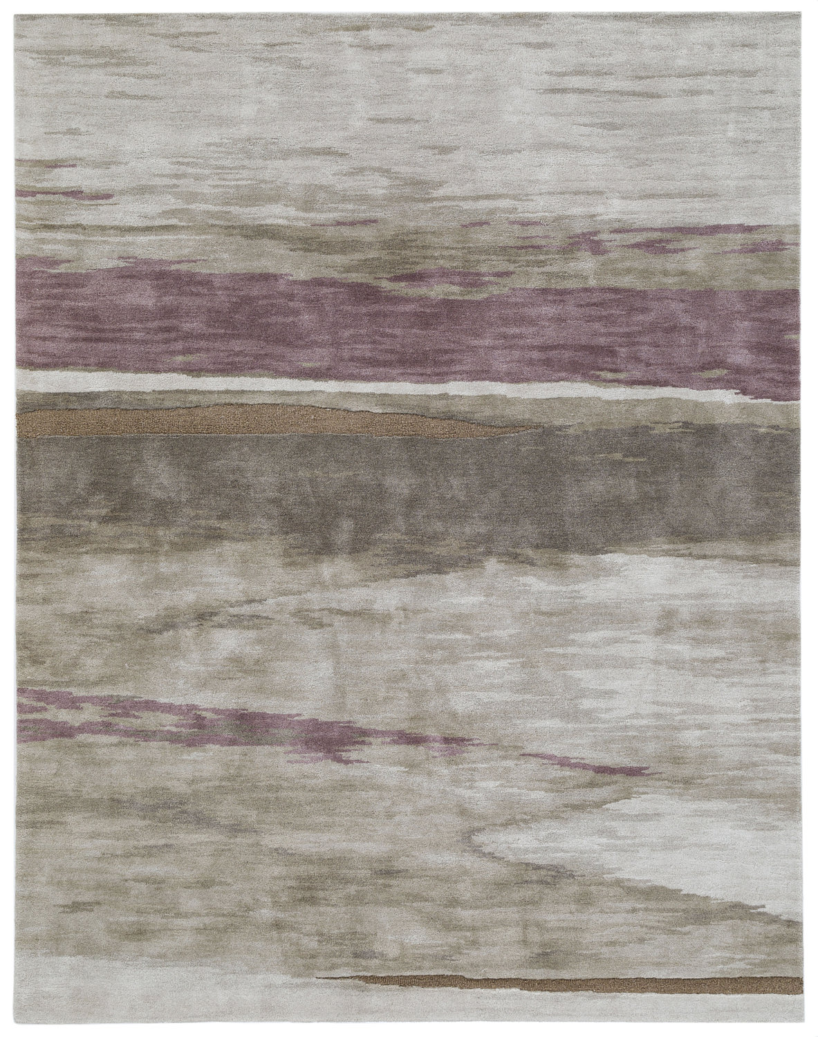 NuStory Horizon Rug: Modernist Hand Tufted Rug in Natural/Mauve Rug ...