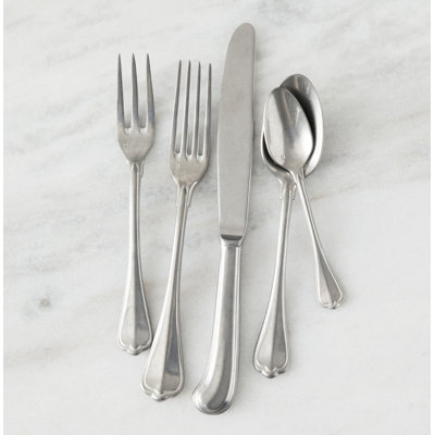DEGRENNE Paris Mikado Vintage 5 Piece 18/10 Stainless Steel Flatware ...