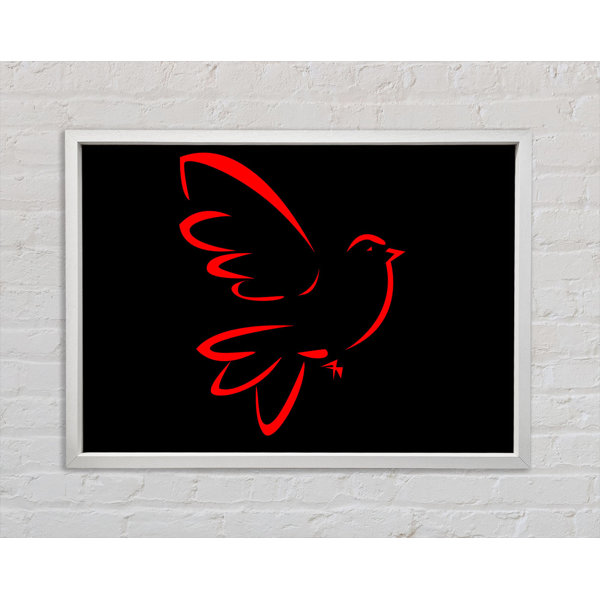 Rosalind Wheeler Red Bird - Single Picture Frame Print on Canvas ...