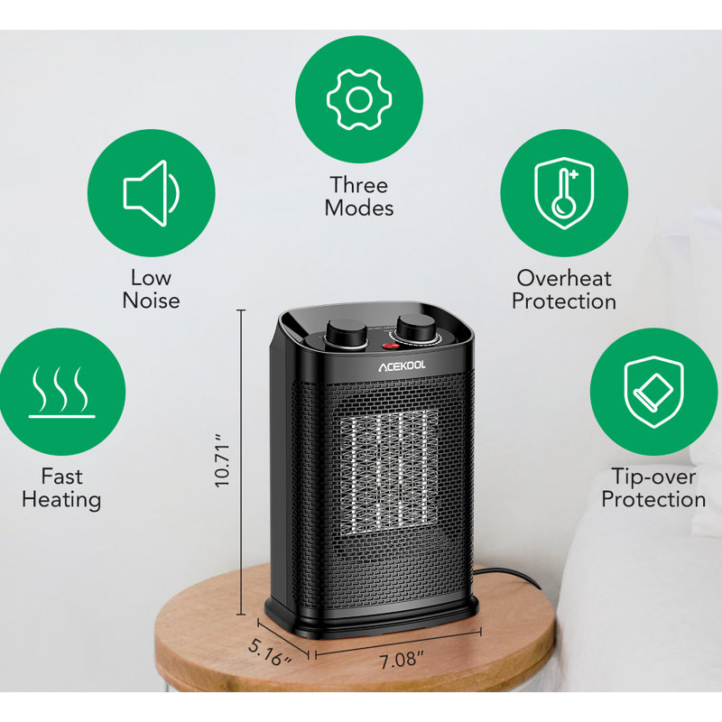 Espiron Optimum Portable Space Heater With Thermostat And Safety ...