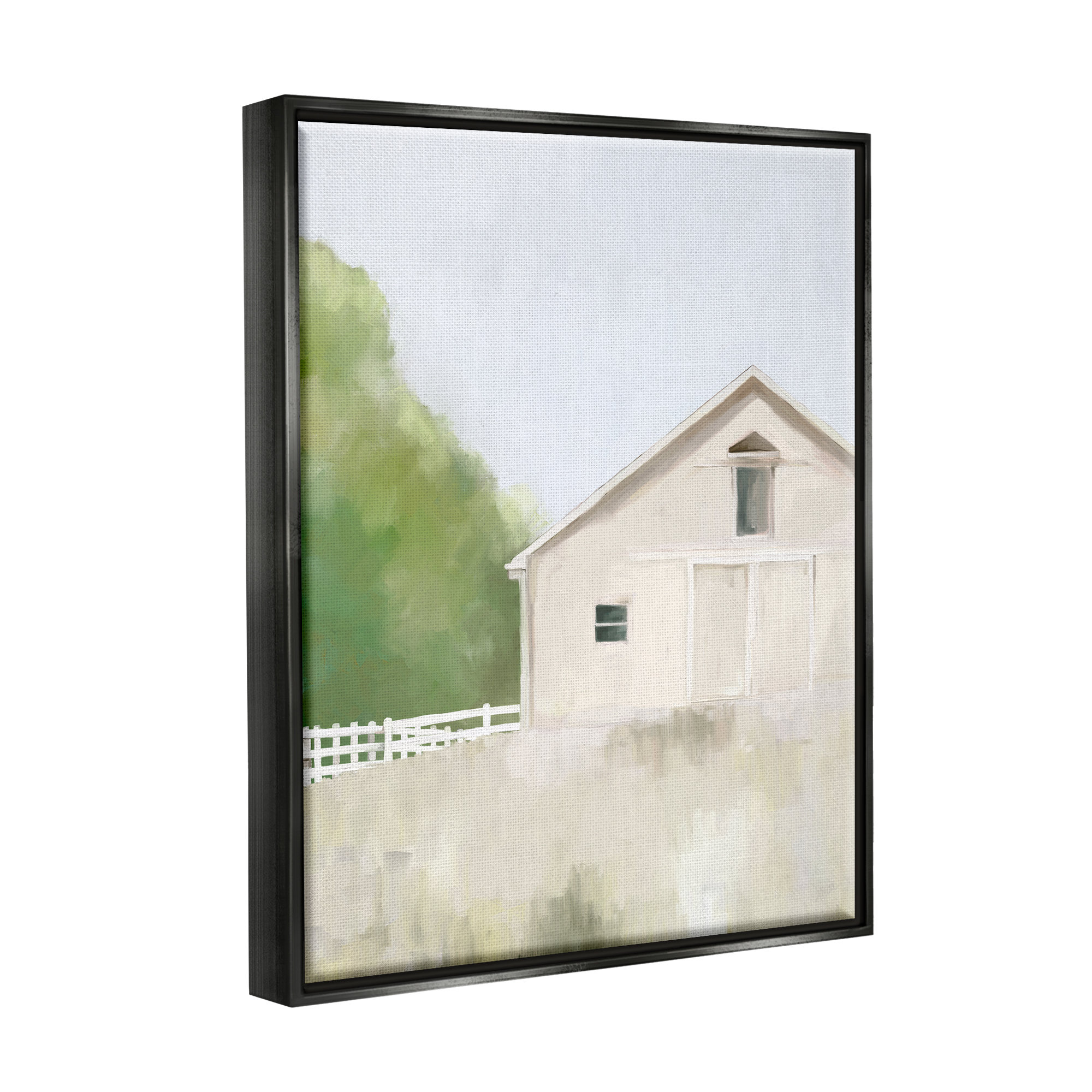 Stupell Industries Abstract Country Field Fenced Farmland Barn by Amy ...