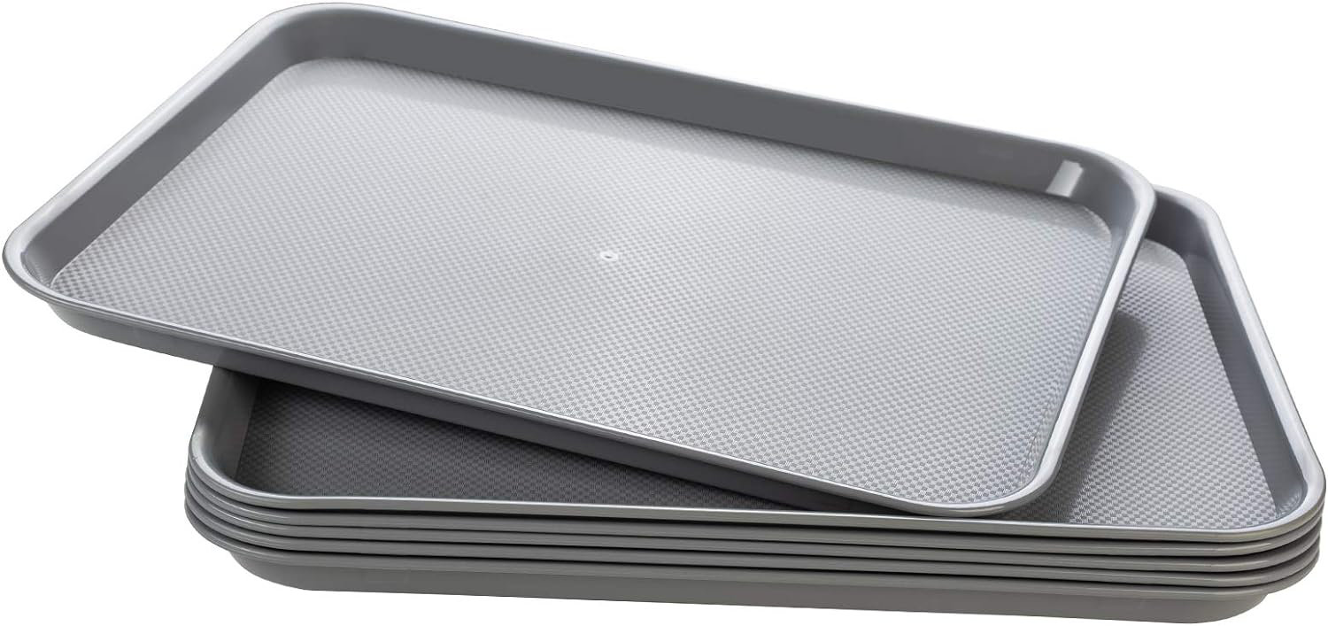 Hokku Designs Rectangular Plastic Serving Trays,Fast Food Serving ...