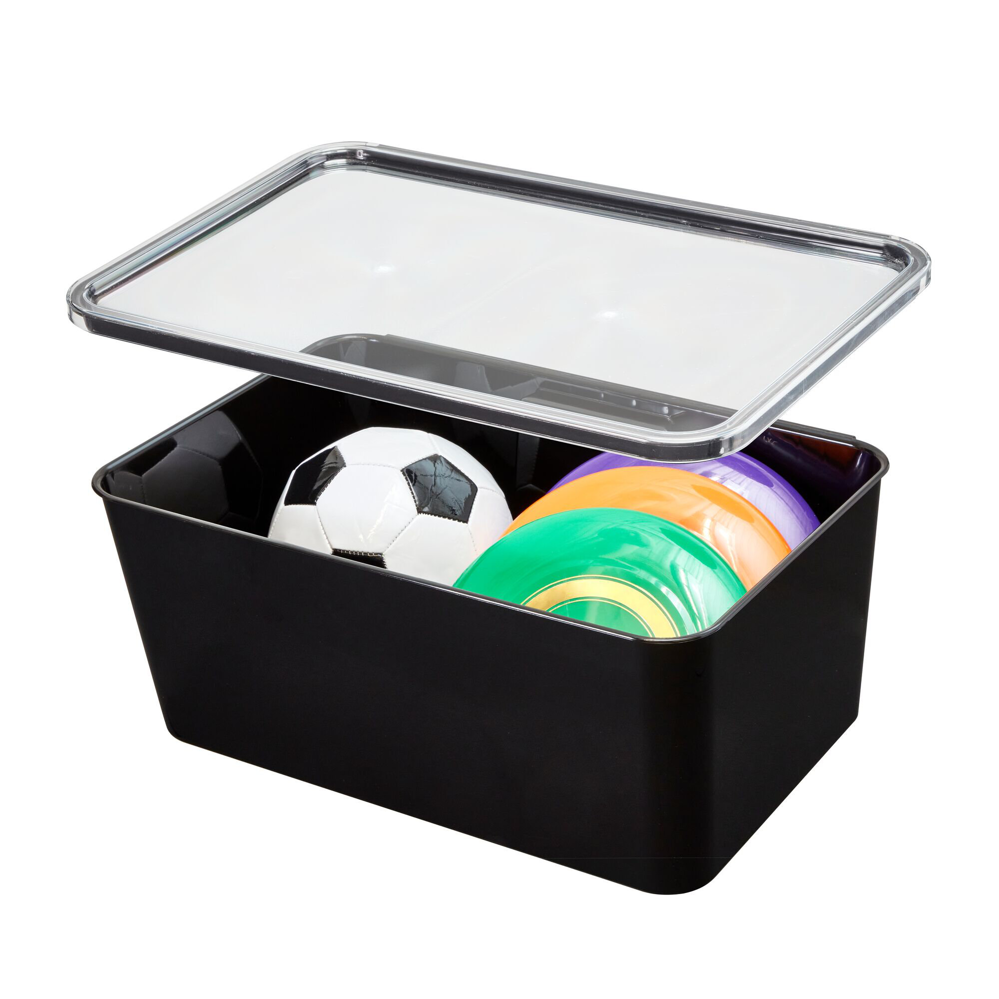 iDesign Storage Bin with Lid & Wall Mount Bracket, the Wallspace ...