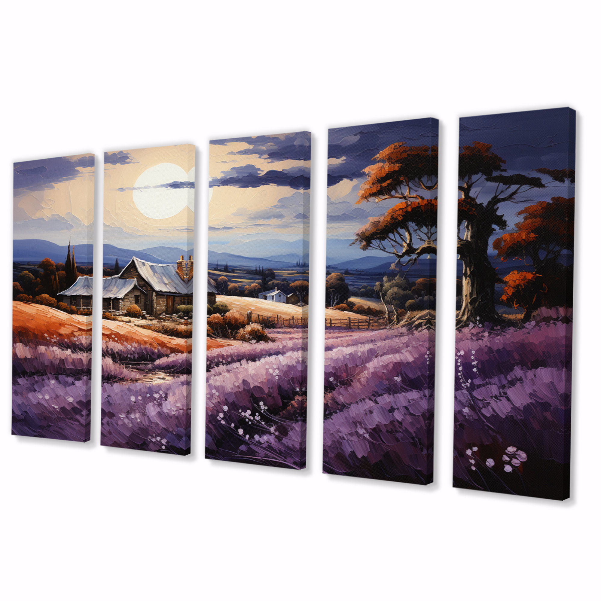 Design Art Countryside The Violet Field II - Landscapes Wall Decor - 5 ...