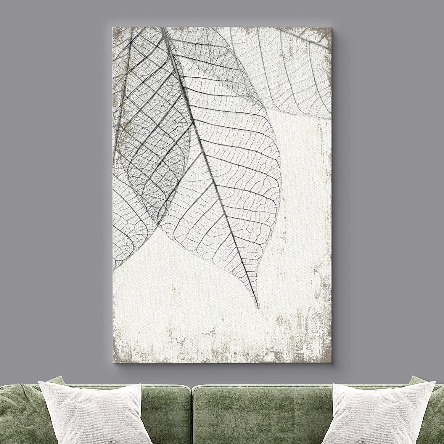 IDEA4WALL Minimal Botanical " Translucent Leaves III " Plant Vein ...