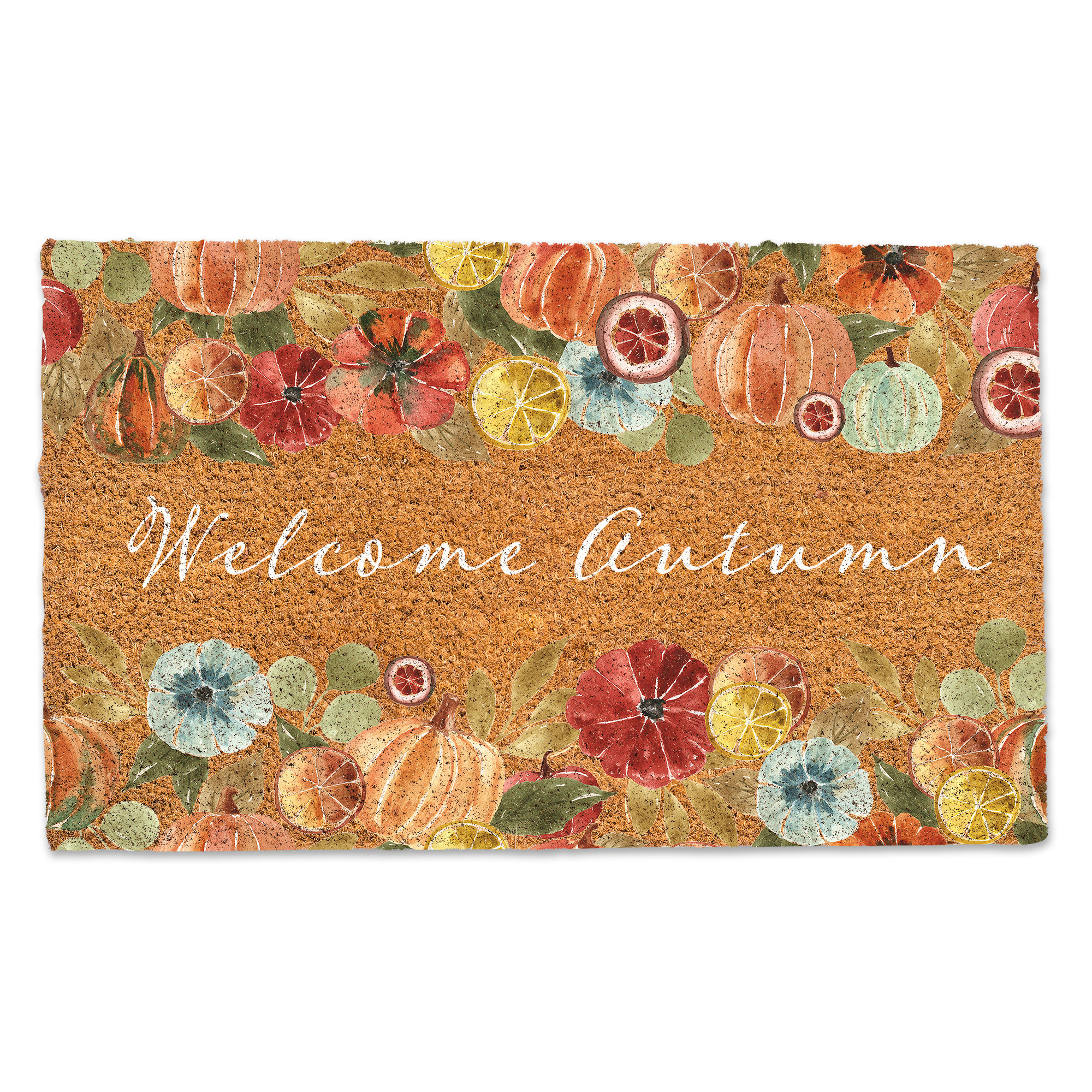 The Holiday Aisle® Halvaard Floral Outdoor Doormat | Wayfair