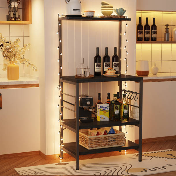 17 Stories 5-tiers Baker's Rack with Hooks for Kitchen & Reviews | Wayfair