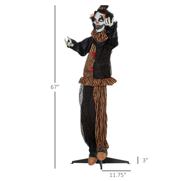 The Holiday Aisle® Decorations Talking Circus Clown, Animatronic ...