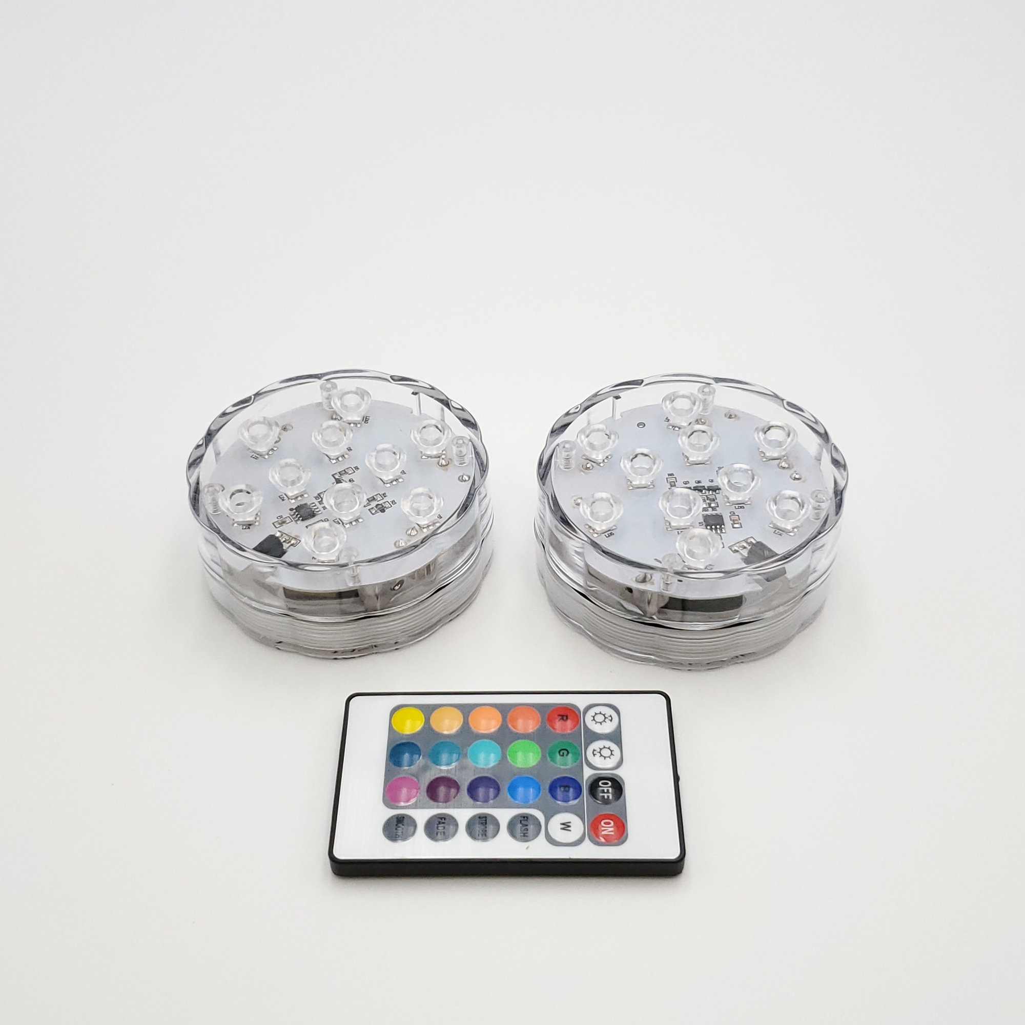 Symple Stuff Submersible Battery Operated Multi-Function LED Lights ...